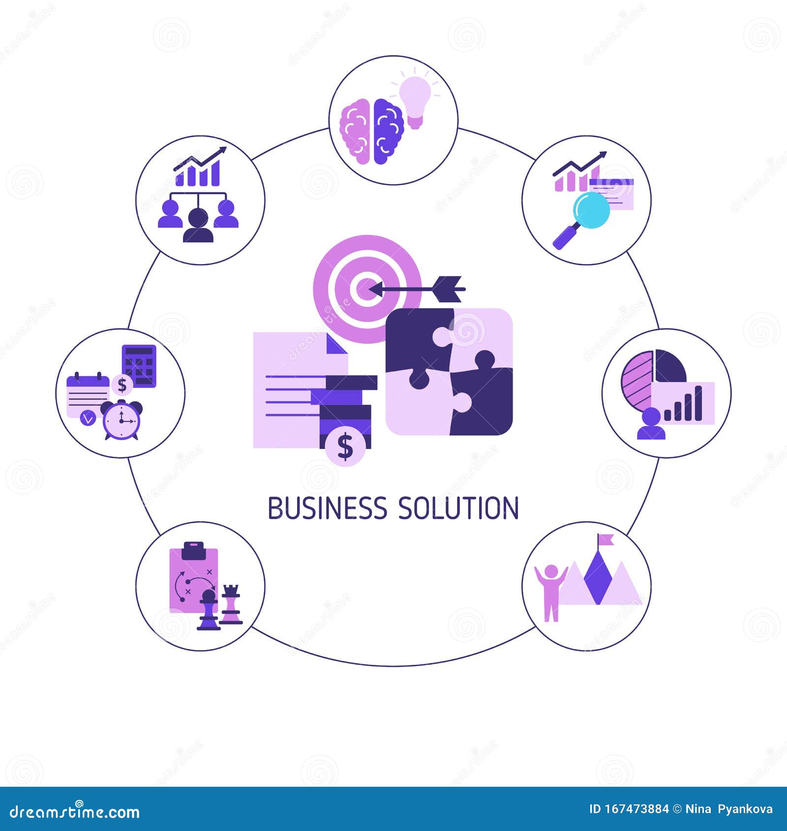 Business Solutions Vector Concept Stock Vector - Illustration of banner ...