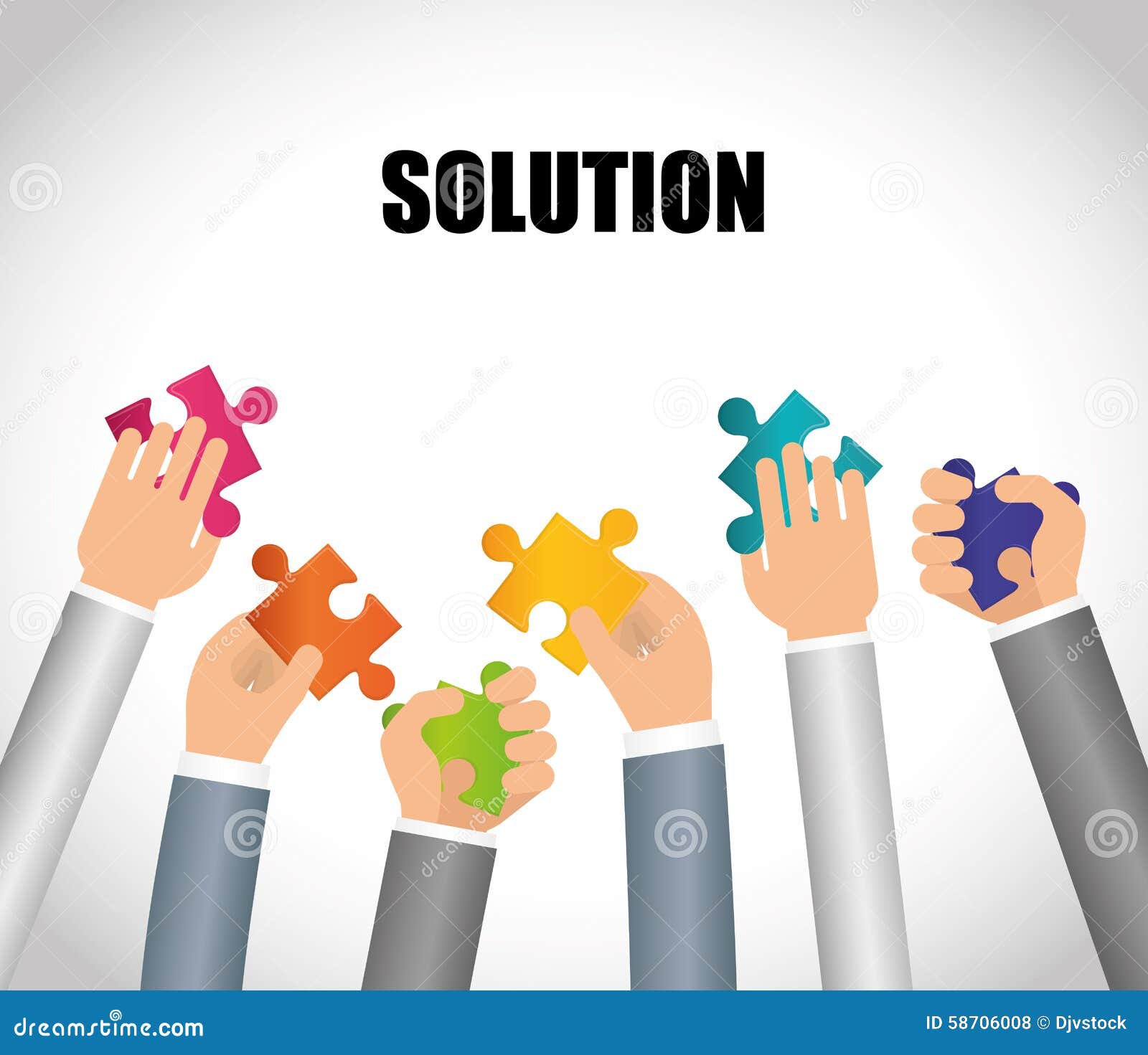 Business solutions design. stock vector. Illustration of puzzle - 58706008