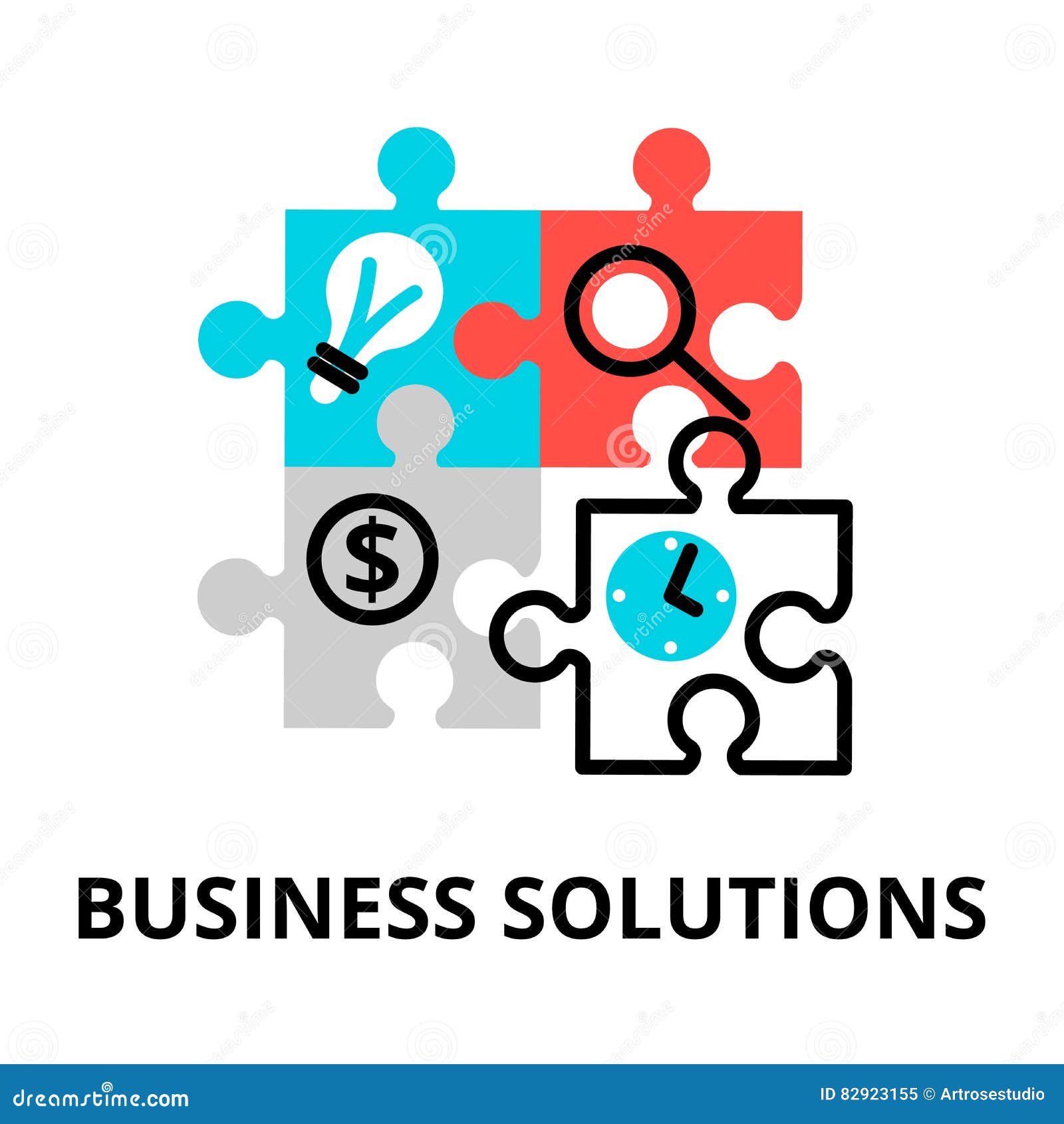 Business Solutions Icon, for Graphic and Web Design Stock Vector ...