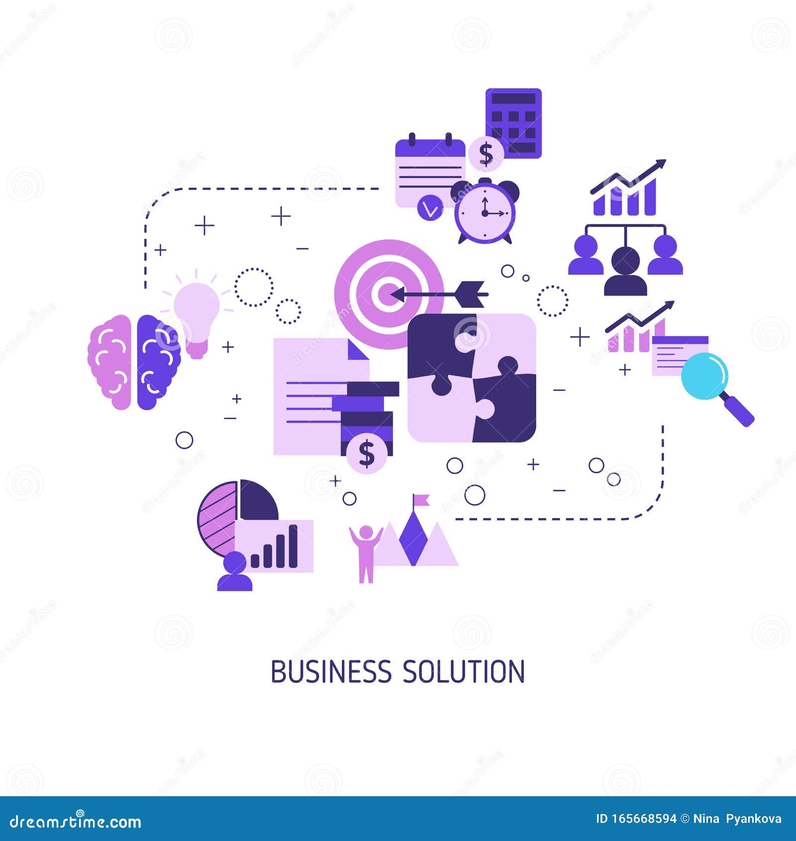 Business Solutions Vector Concept Stock Vector - Illustration of ...