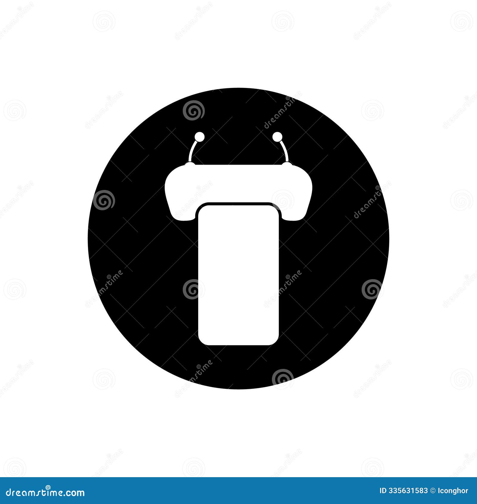 Business Speech Table Button Icon. Editable Vector EPS Symbol Stock ...