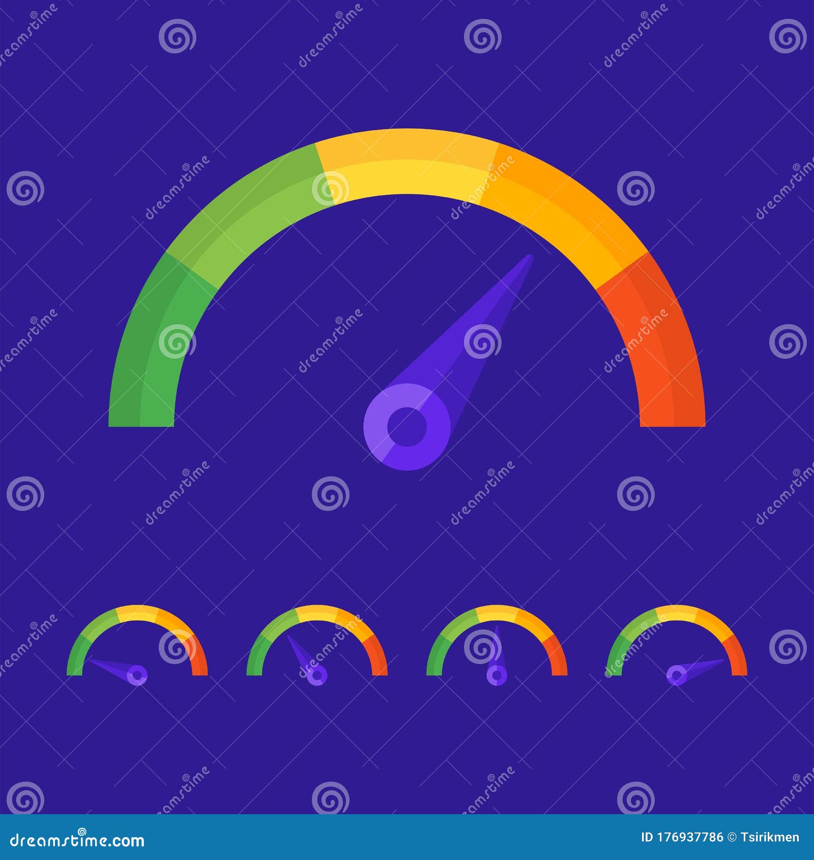 Business Speedometer. Vector Icons and Objects Stock Vector ...
