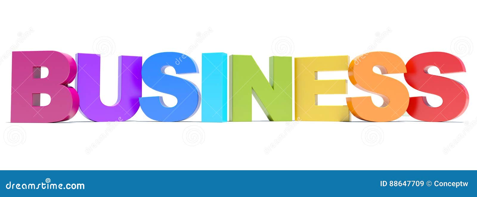 Business Spelled in Colorful Letters Stock Illustration - Illustration ...
