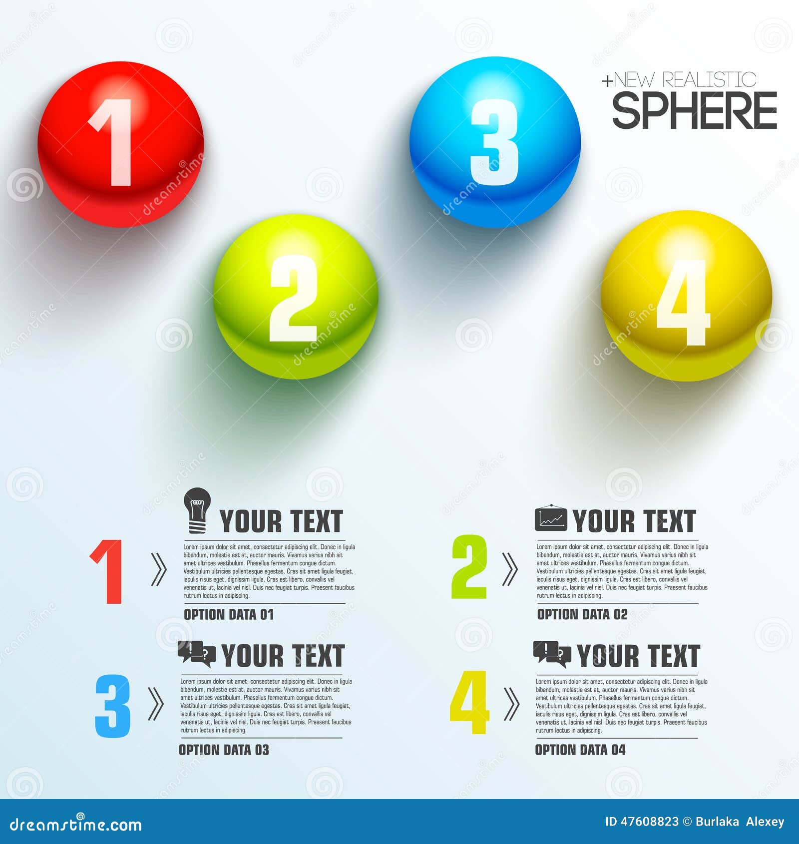 Business Sphere Infographic Template with Text Stock Vector ...