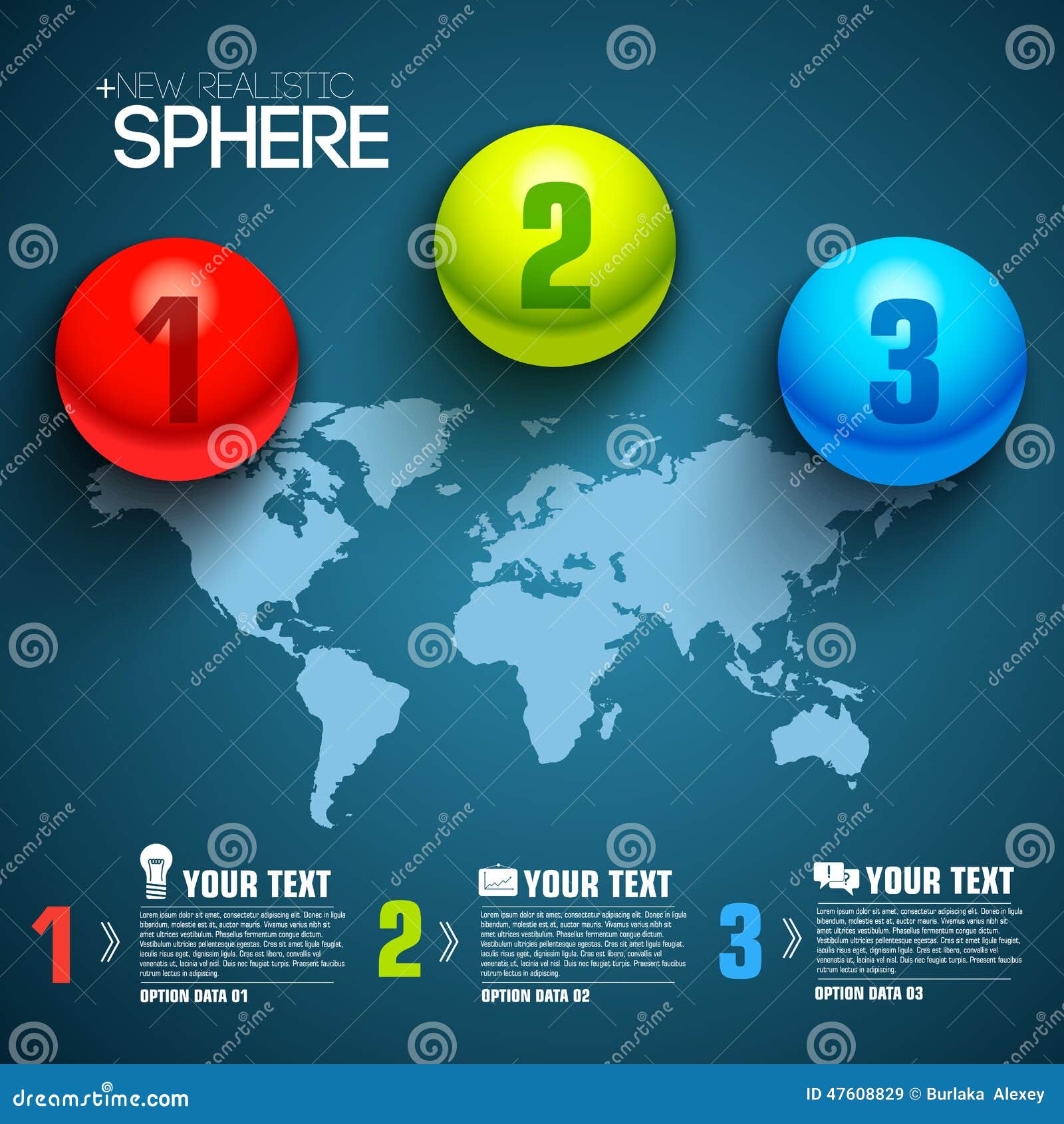 Business Sphere Infographic Template with Text Stock Vector ...