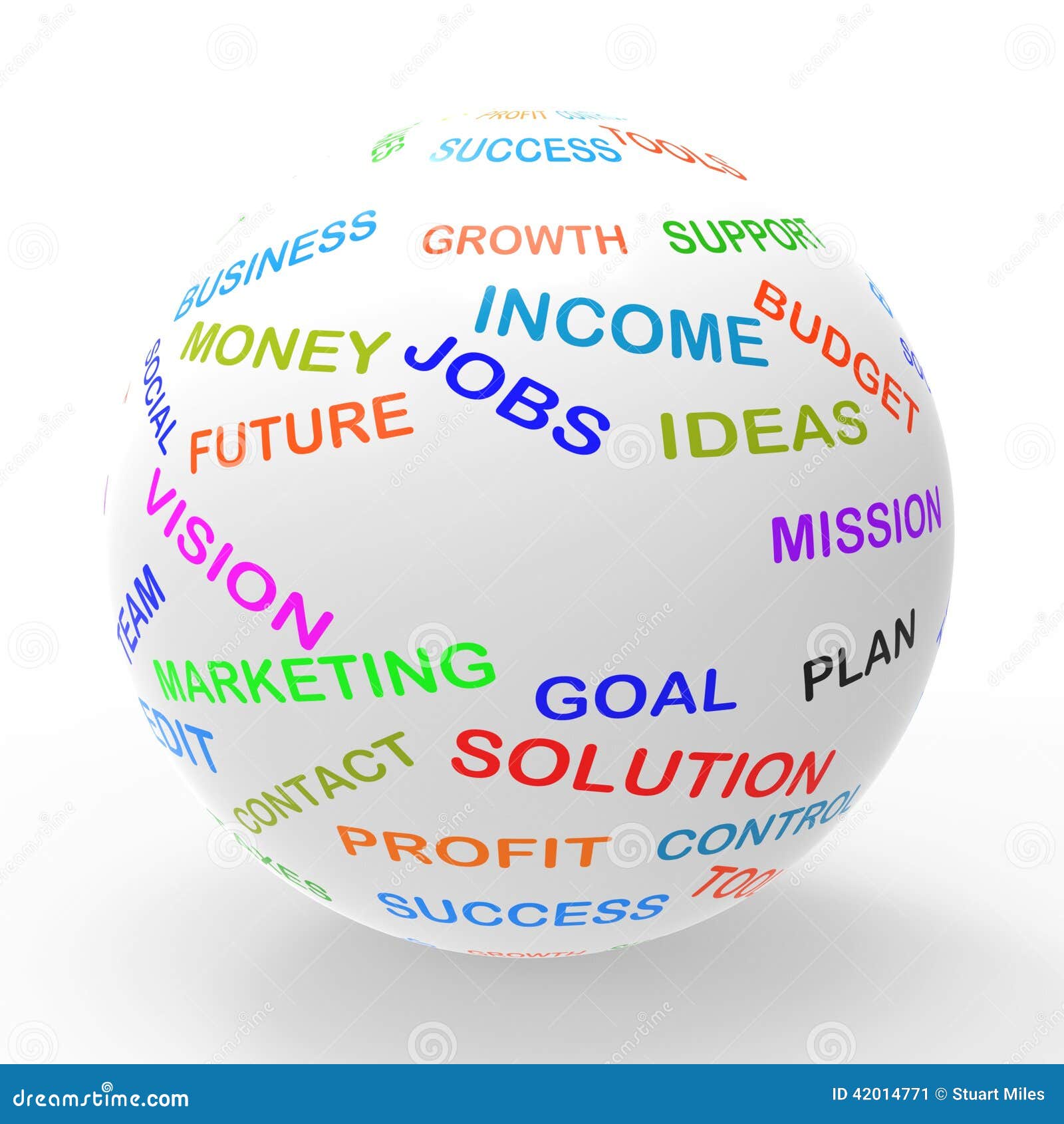 Business Sphere Shows Empty Space and Biz Stock Illustration ...
