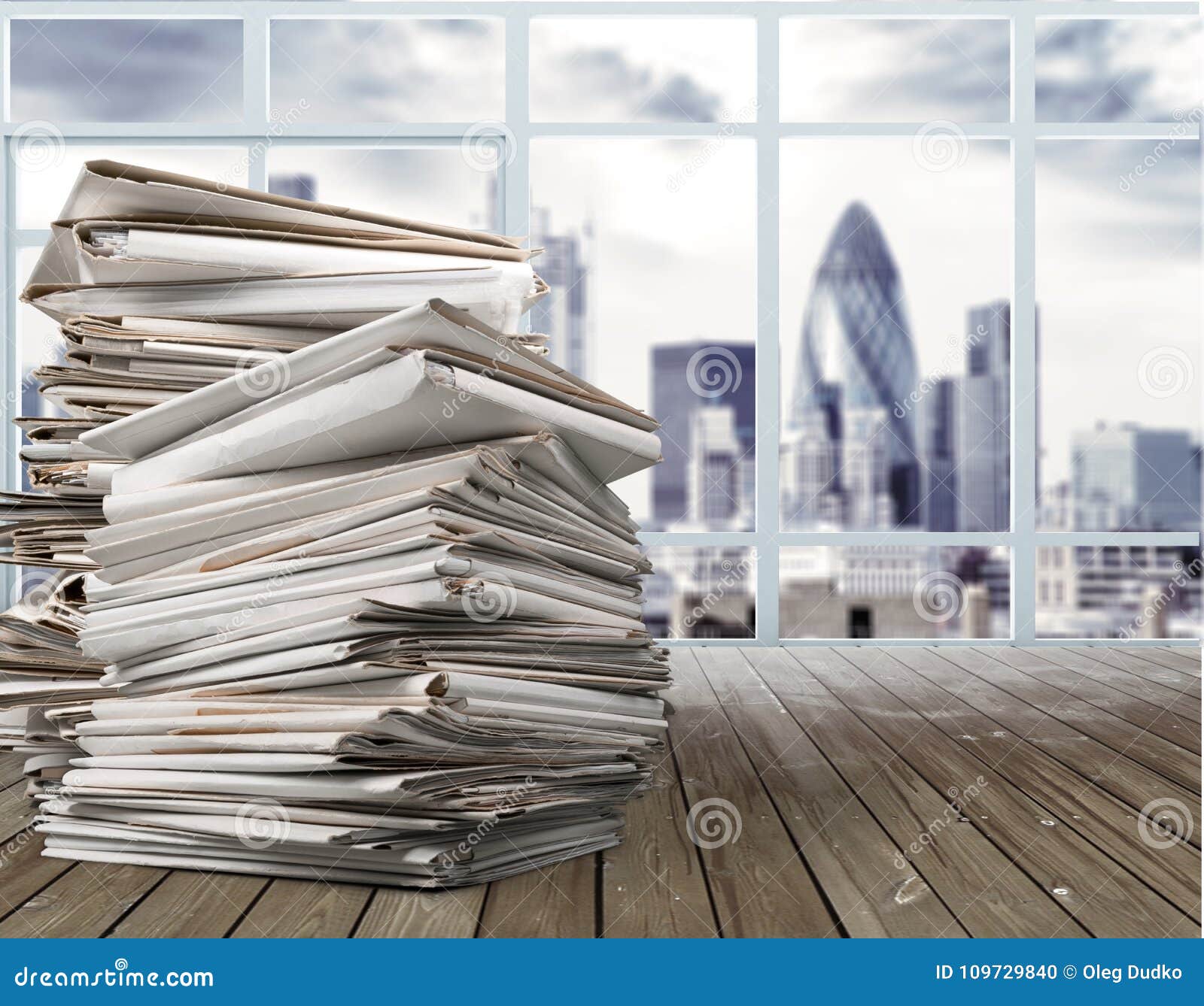 Stack of Business Documents on Office Background Stock Photo - Image of ...