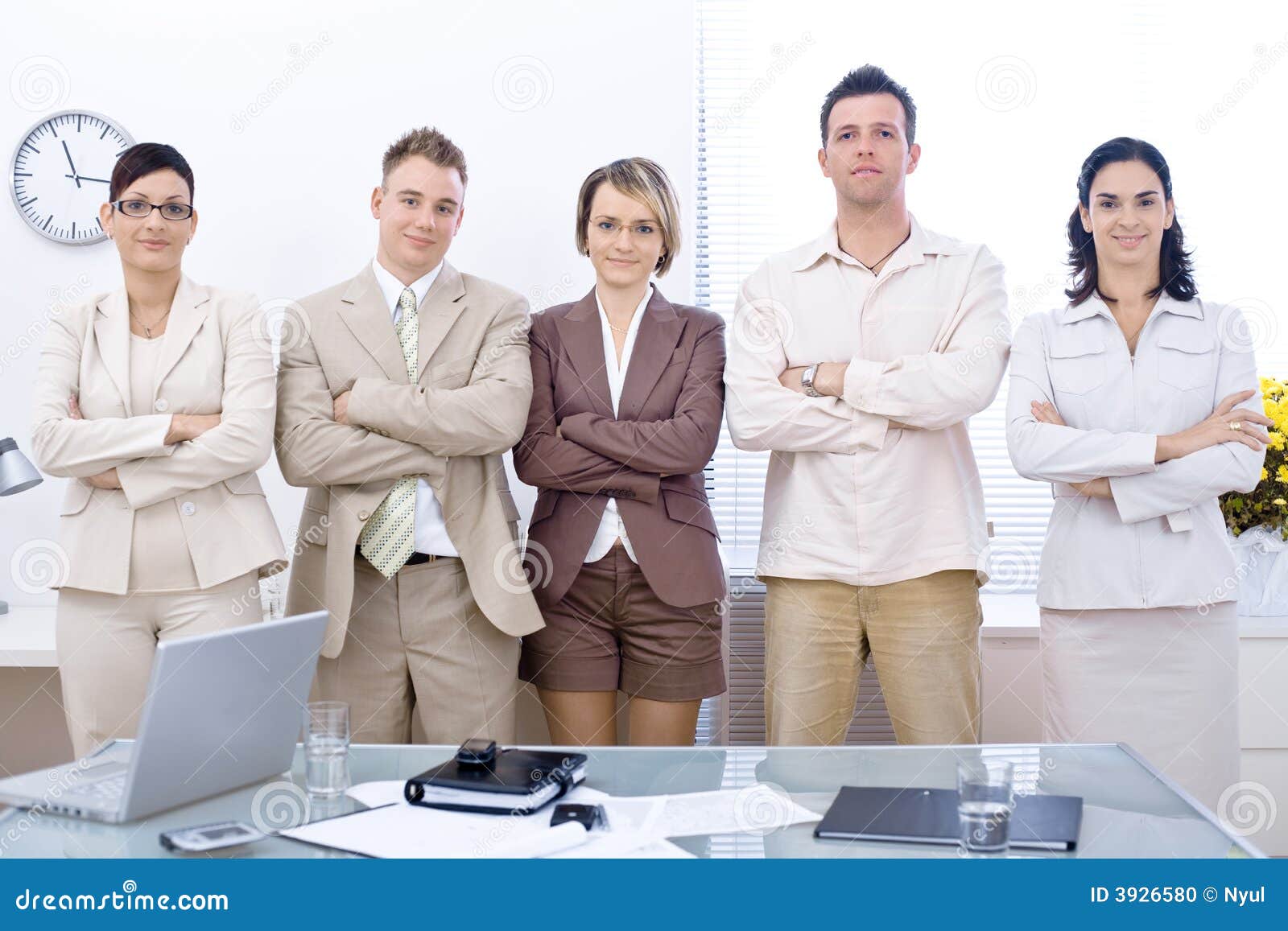 Business staff stock photo. Image of cheerful, five, happy - 3926580