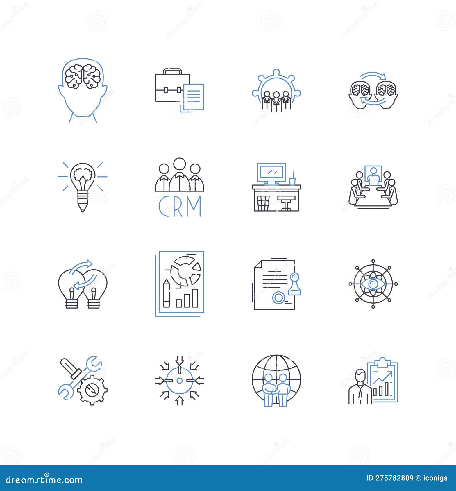 Business Staff Line Icons Collection. Employees, Executive, Management ... Business Staff Line Icons Collection. Employees, Executive, Management ...