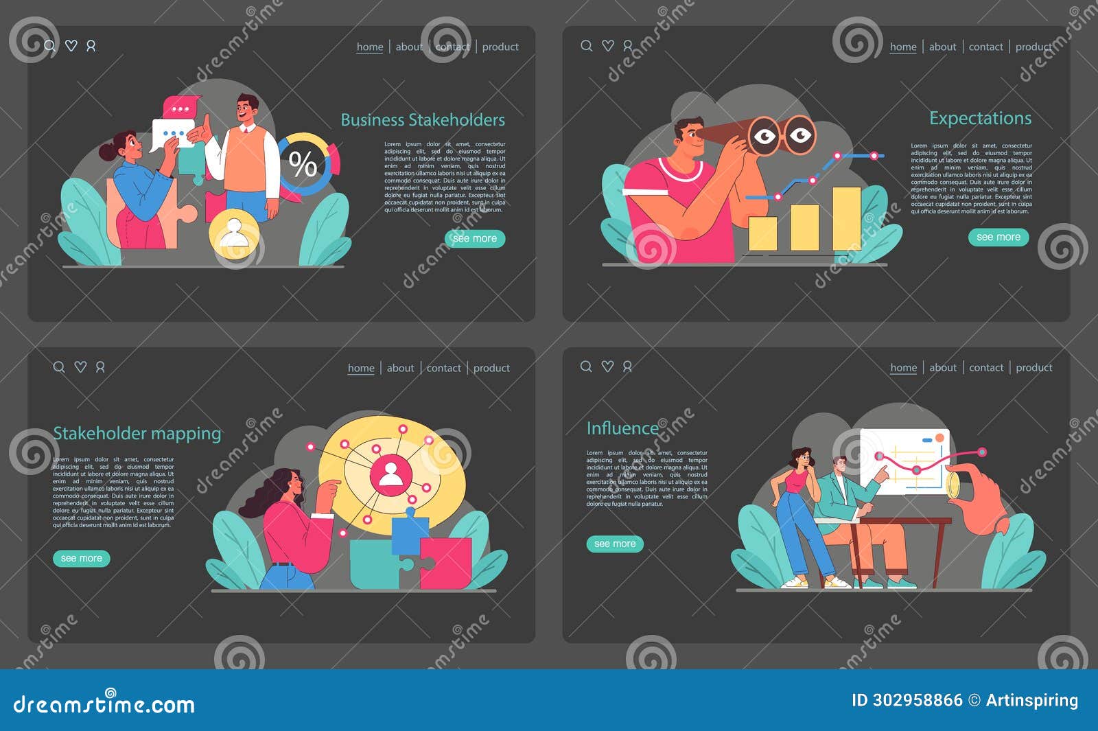 Business Stakeholders Set. Visualizing Stakeholder Interaction ...