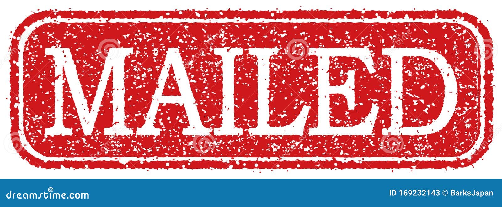 Mailed Red Stamp Sticker In Vector Format Very Easy To Edit ...