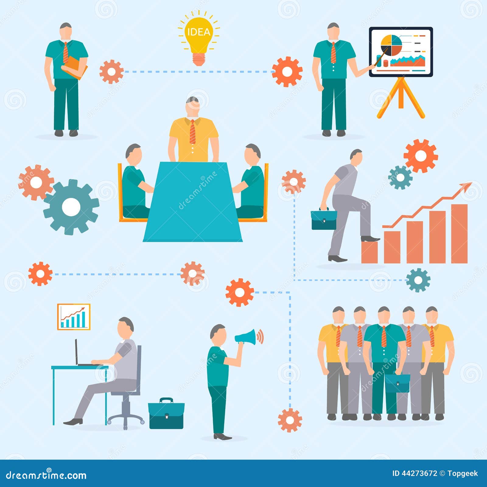 Business Start Infographics Template Stock Vector - Illustration of ...