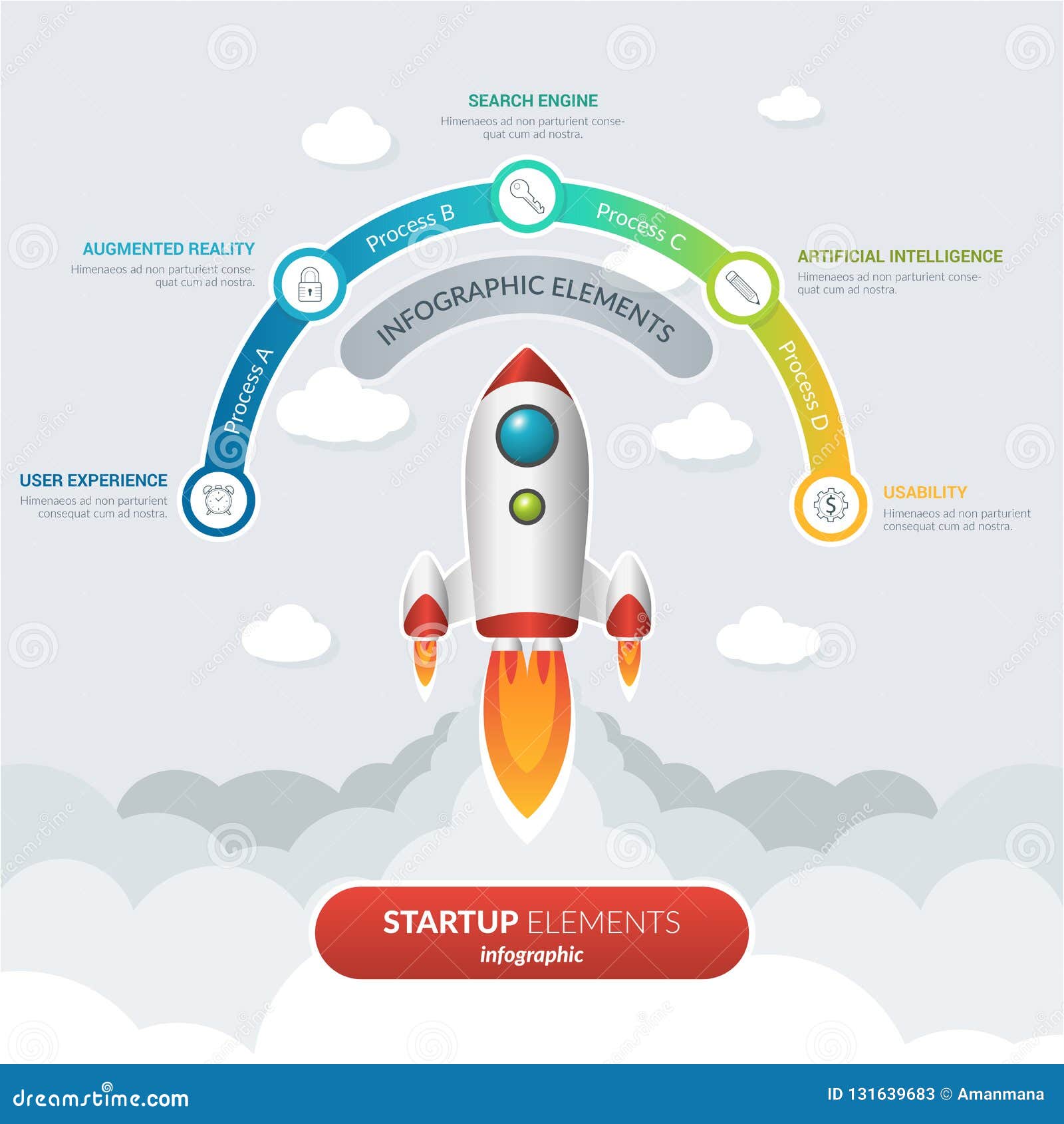 Business Start Up Infographic Day Background in Vector Format Stock ...