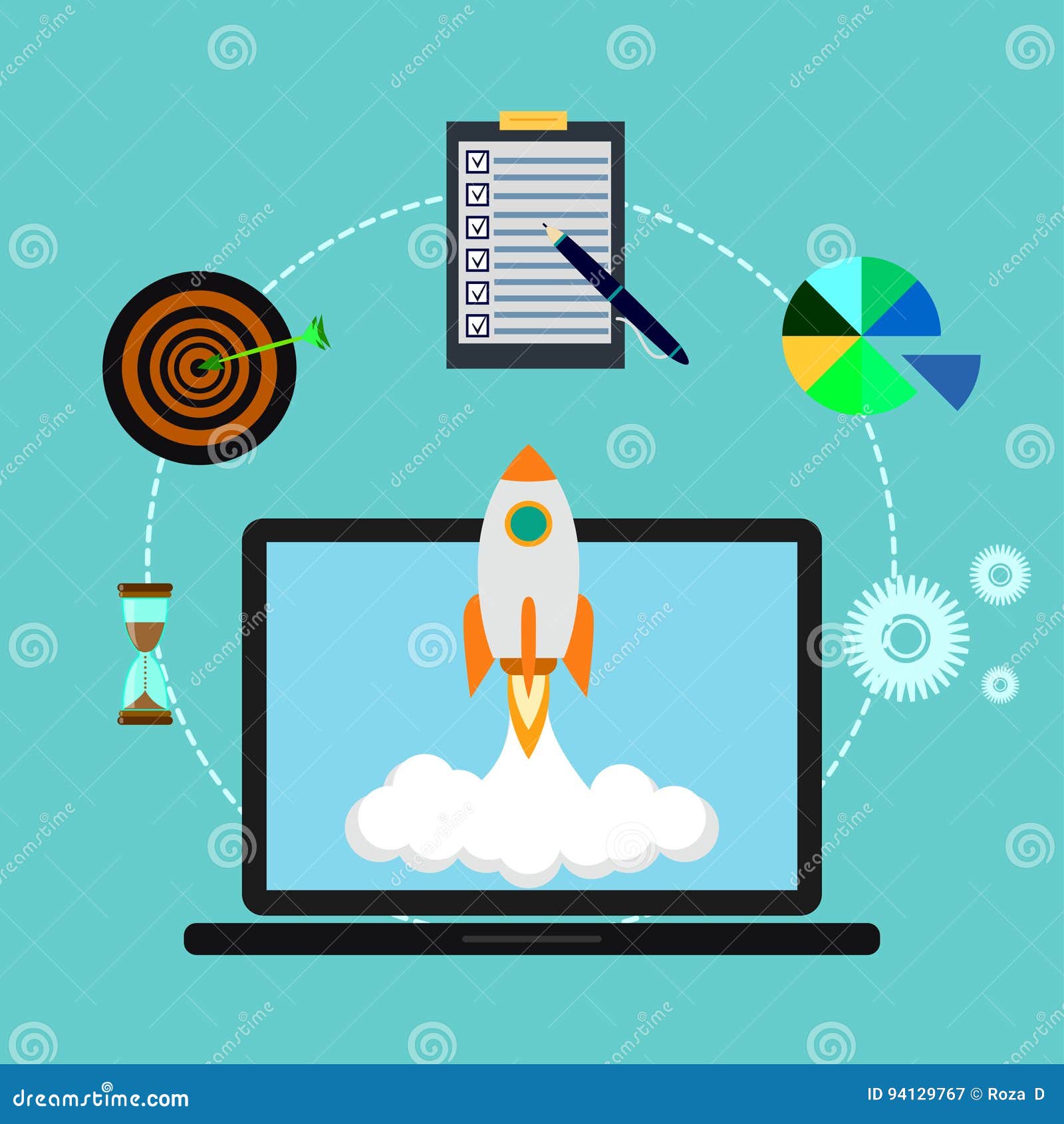 Hourglass Check Mark Vector Icon | CartoonDealer.com #130867444