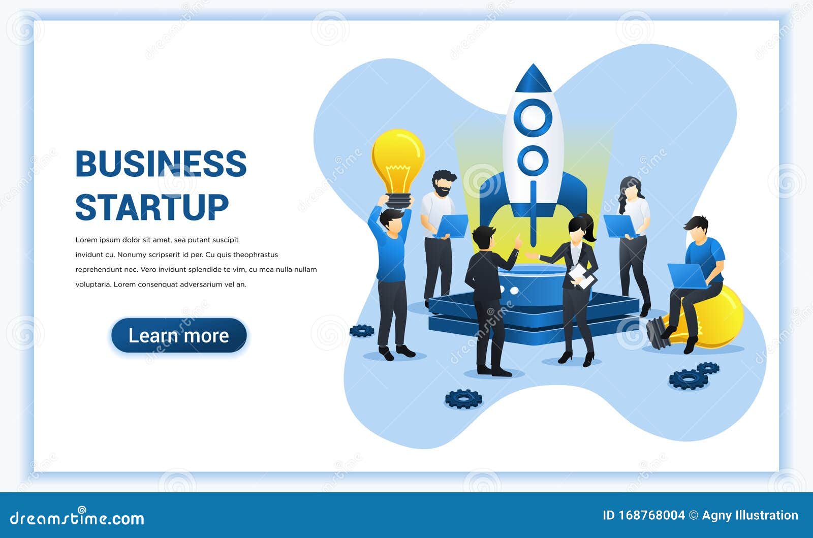 Business Start Up Project Concept Stock Vector - Illustration of modern ...