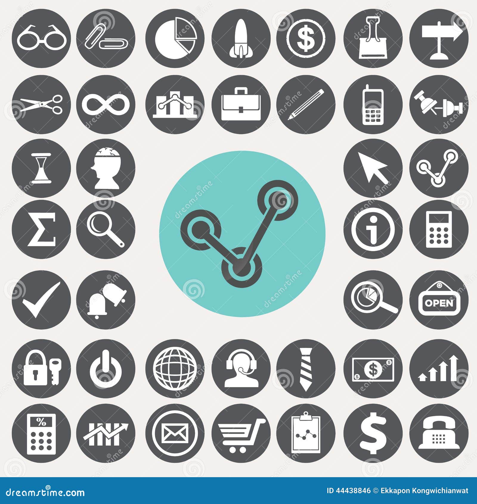 Business Startup Icons Set. Stock Illustration - Illustration of ...