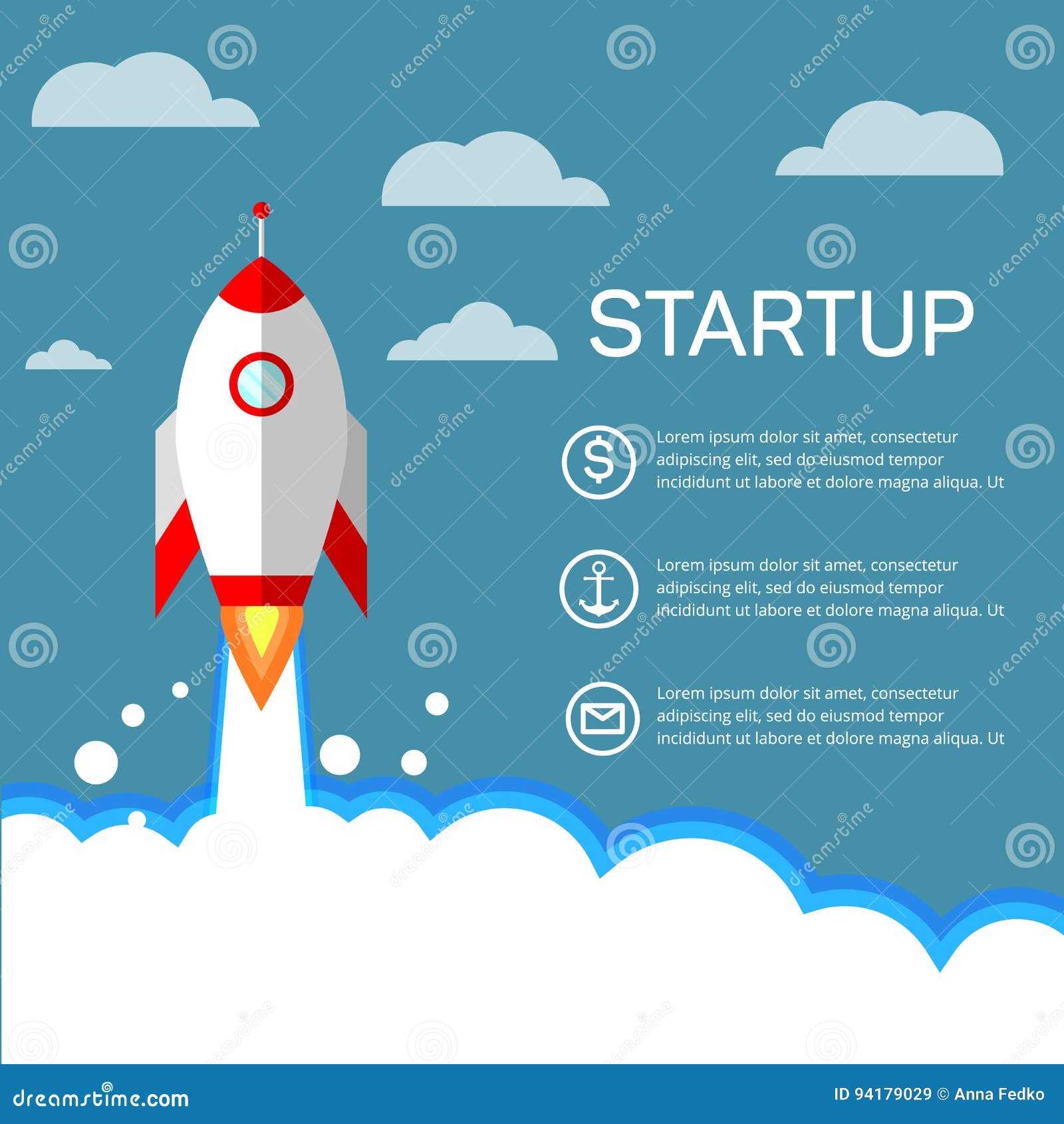Business Startup, New Project. Flat Design Style Modern Vector ...