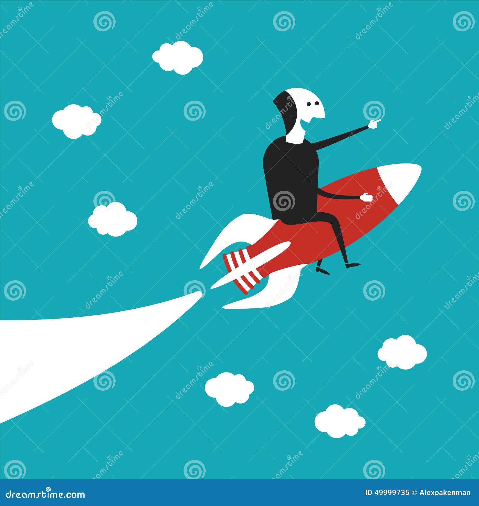 Business Startup Vector Concept in Flat Cartoon Style Stock Vector ...