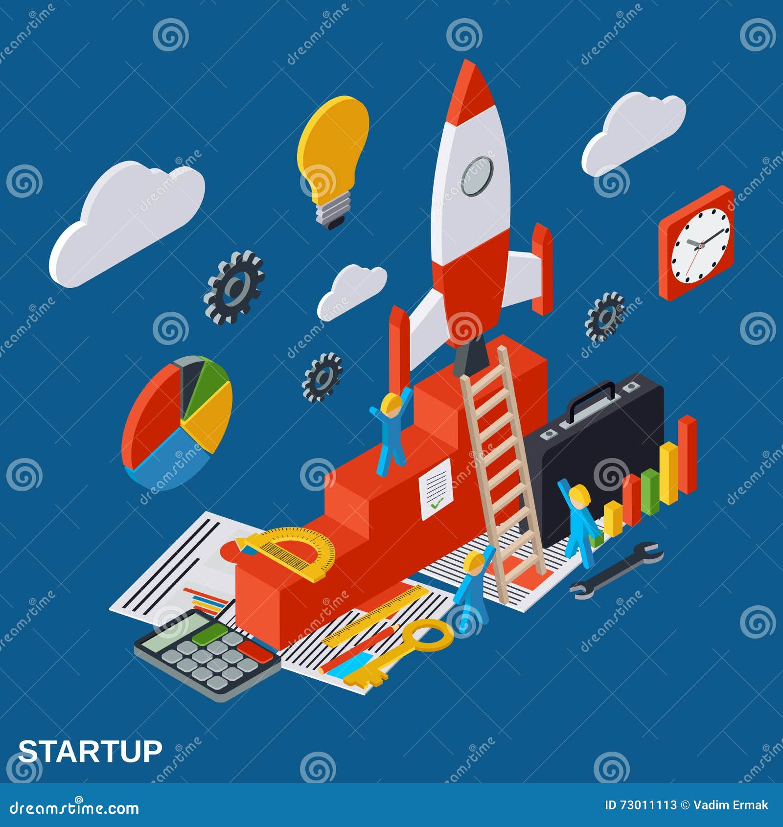 Business Startup Vector Concept Stock Vector - Illustration of info ...