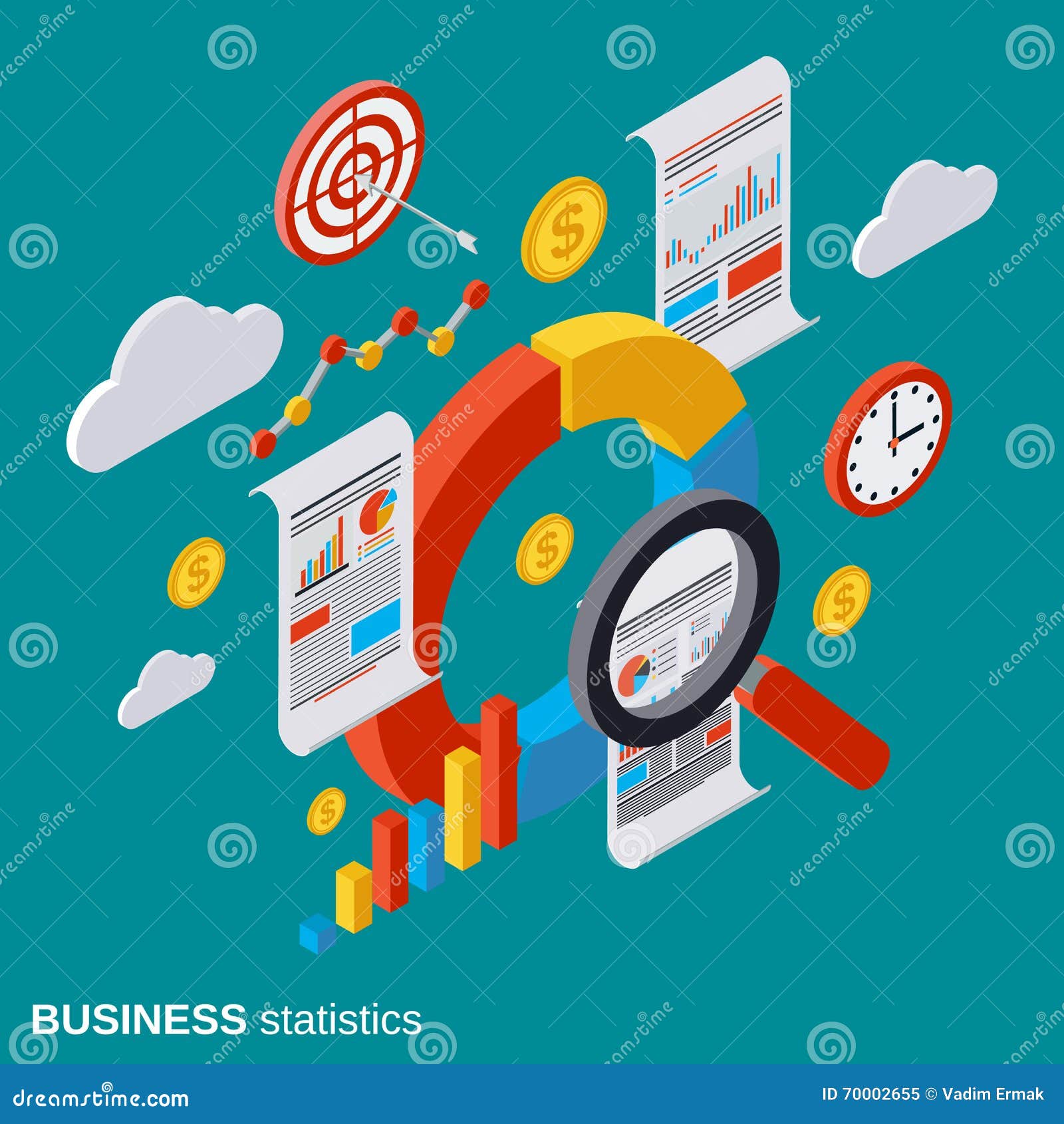 Business Statistic, Analytics, Financial Audit Vector Concept Stock ... Business Statistic, Analytics, Financial Audit Vector Concept Stock ...