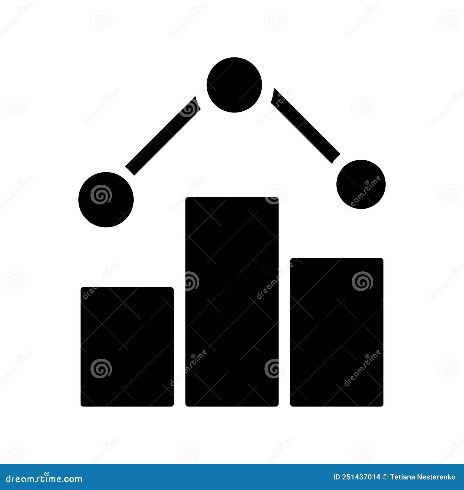 Business Statistical Data Black Glyph Icon Stock Vector - Illustration ...
