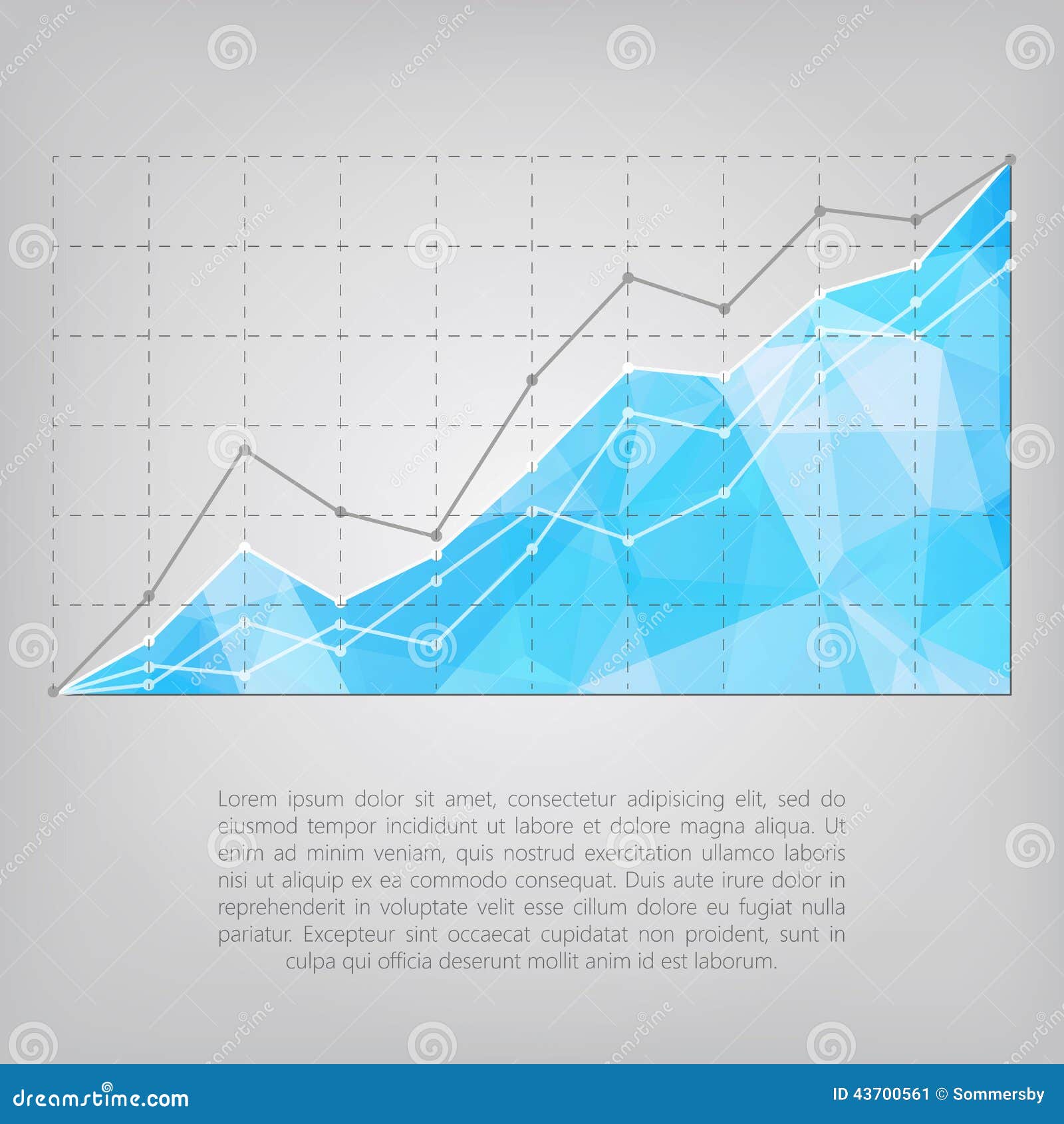 Business Statistics Chart Showing Growing Graphs Stock Vector ...