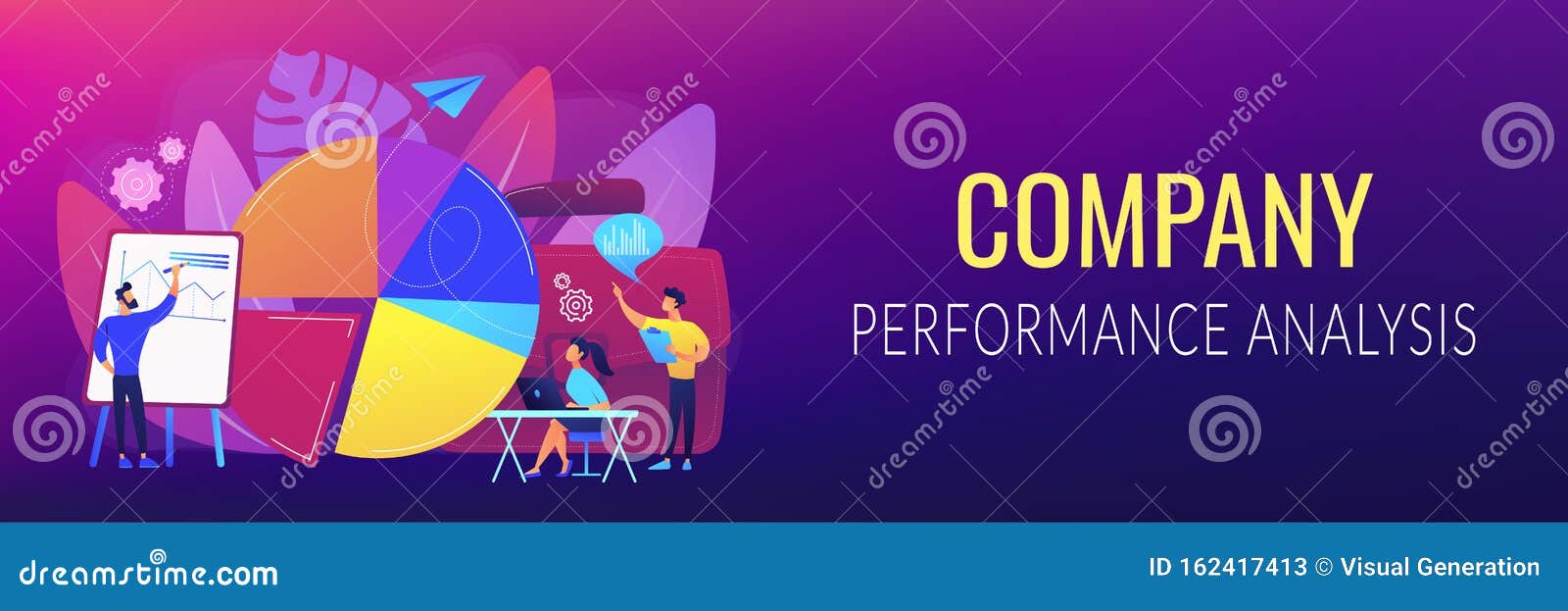 Business Statistics Concept Banner Header Stock Vector - Illustration ...