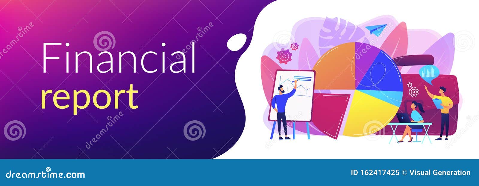 Business Statistics Concept Banner Header Stock Vector - Illustration ...