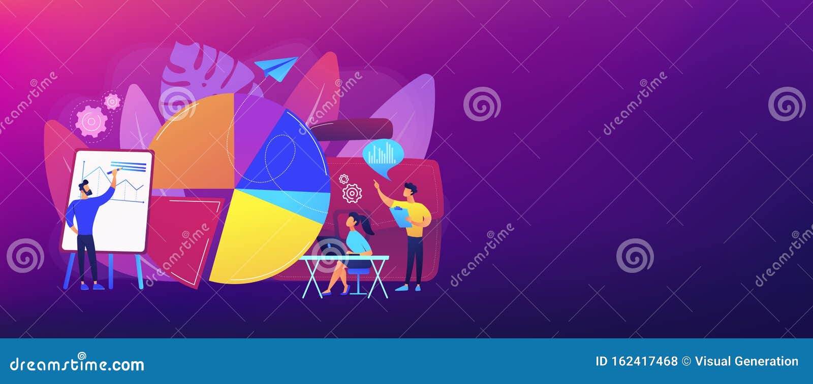 Business Statistics Concept Banner Header Stock Vector - Illustration ...