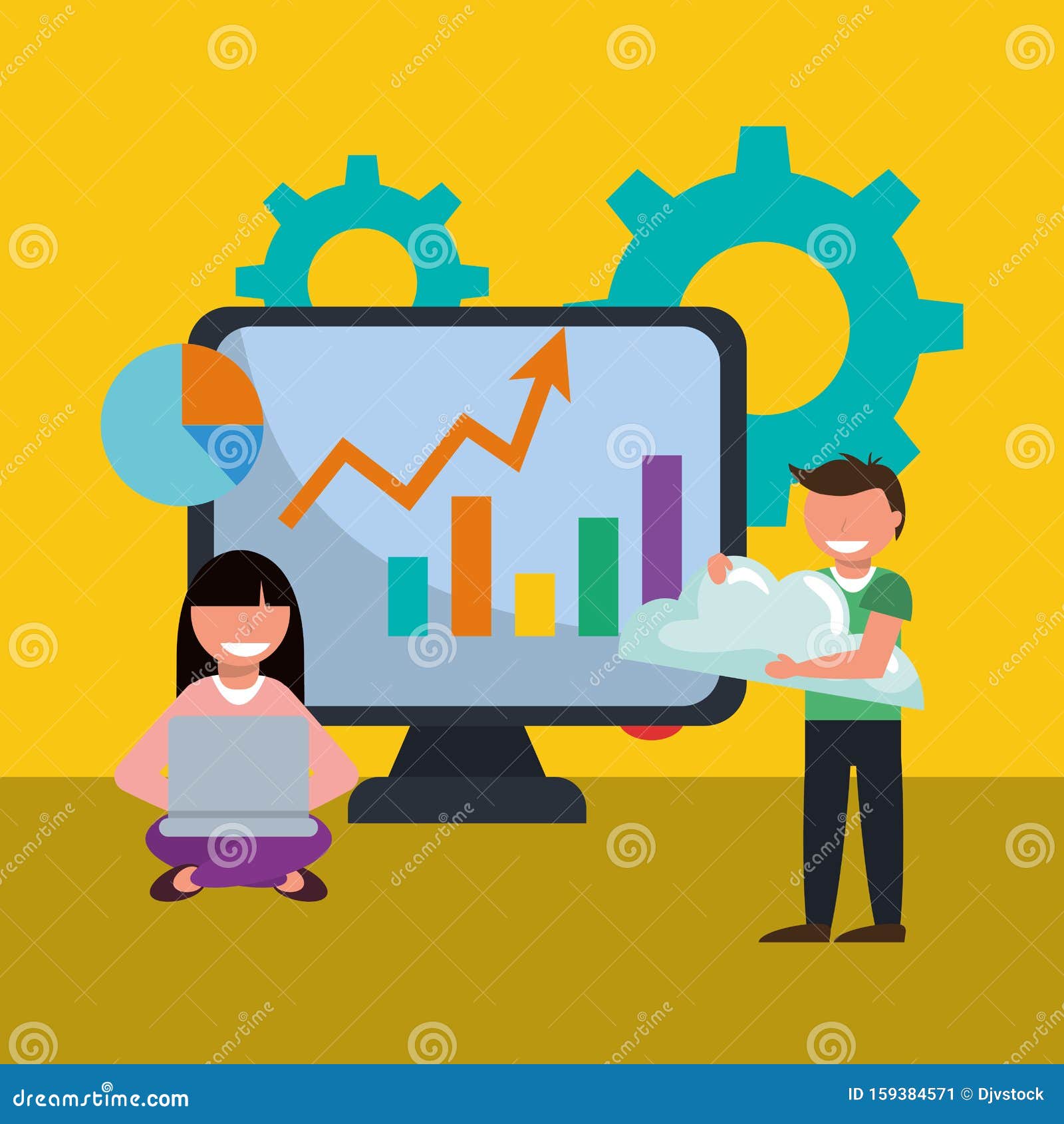 Business Statistics Design. Vector Illustration Stock Illustration ...