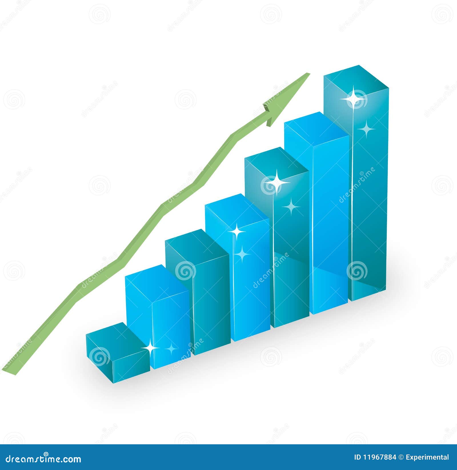 Business Statistics Graph Diagram with Bars Stock Vector - Illustration ...