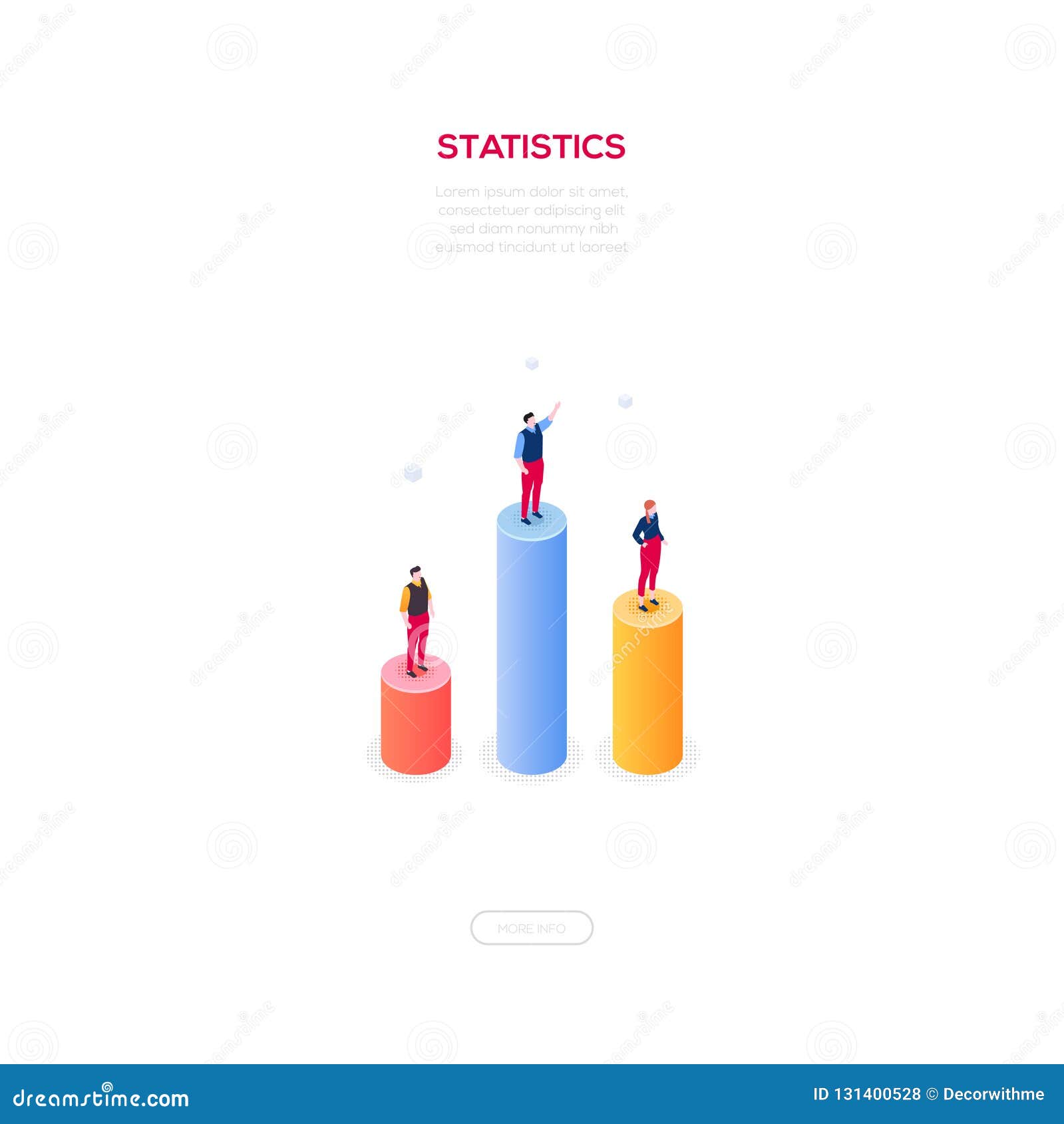Business Statistics - Modern Isometric Vector Web Banner Stock Vector ...