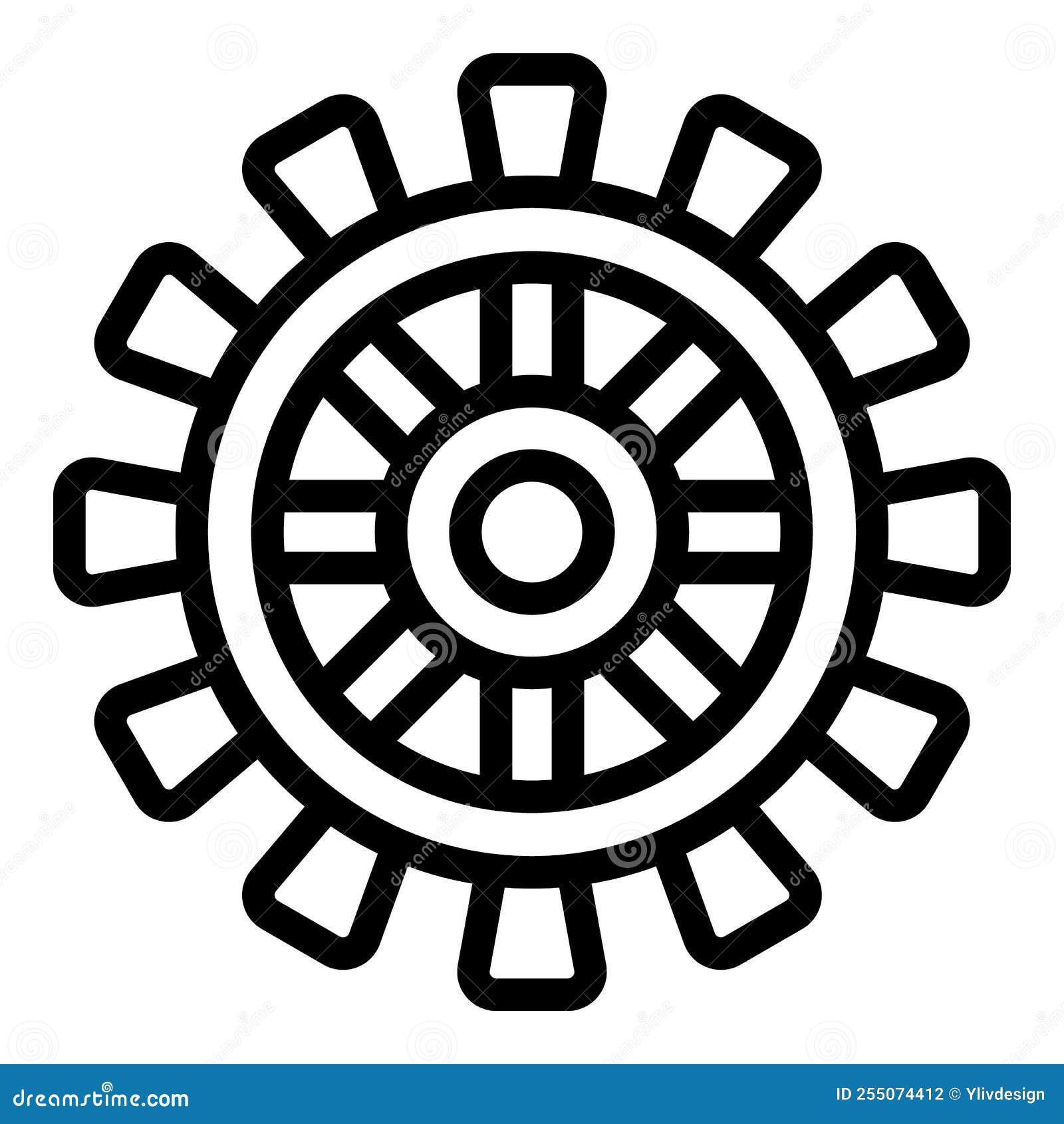 Business Steering Wheel Icon Outline Vector. Startup Idea Stock ...