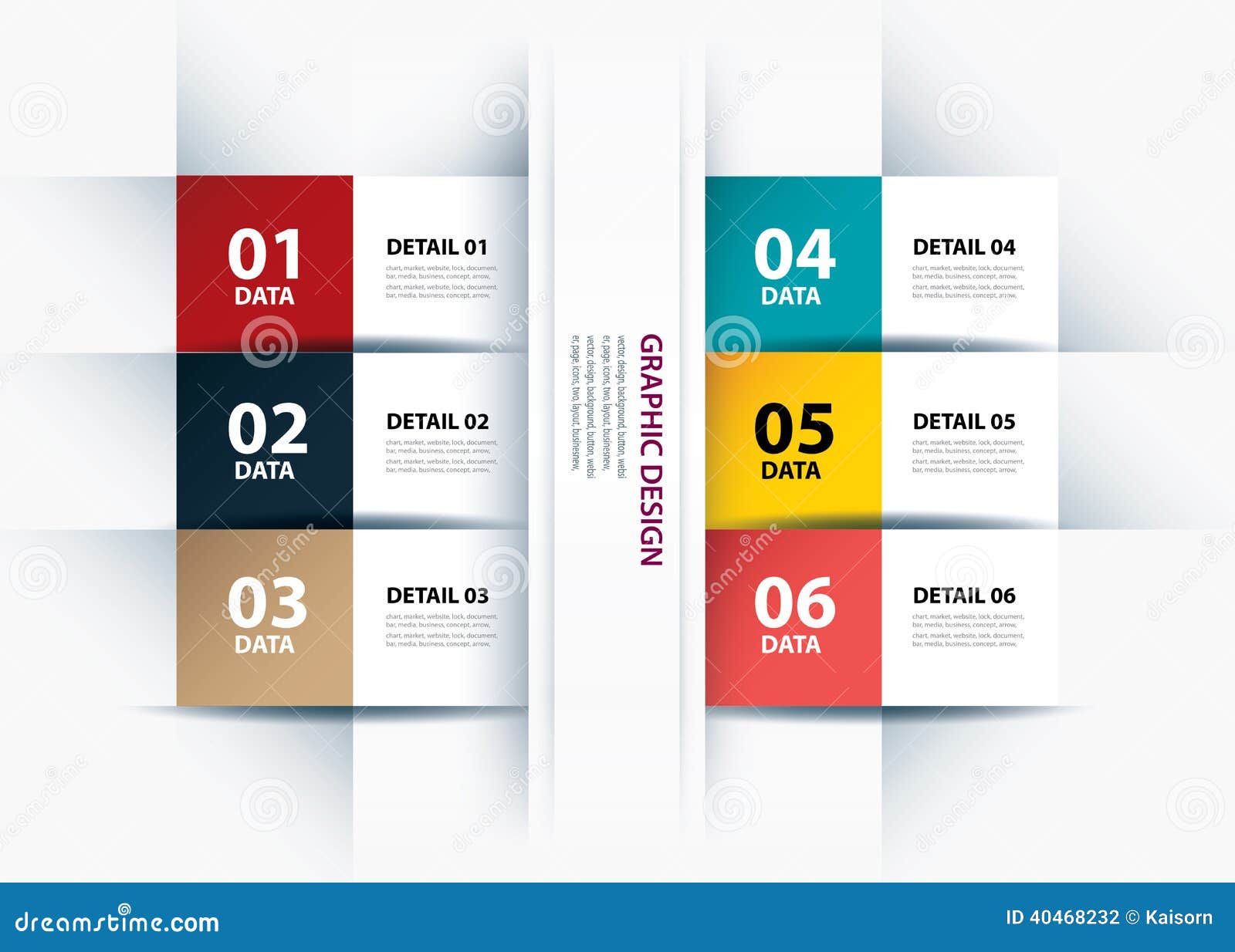 Step Tabs 3D Infographics Mockup Template Vector Background ...