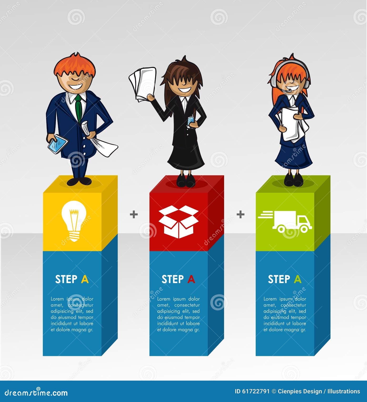 Business Steps Concept Infographic Work Plan Stock Vector ...