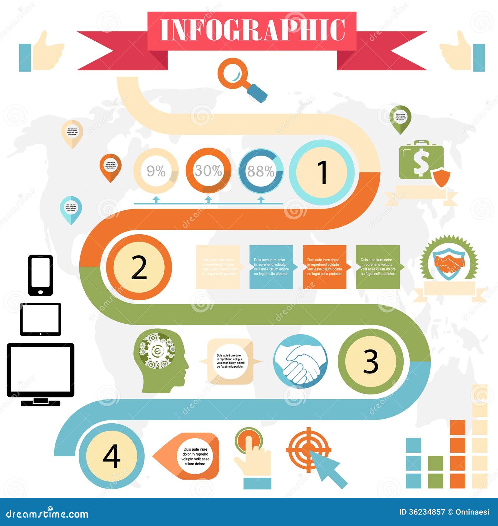 Business Steps Development Infographics Vector Stock Vector ...