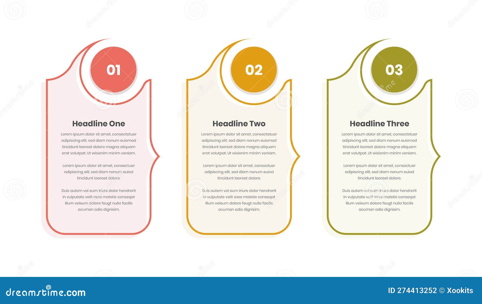 Business Steps Infographic Template with Abstract Shape and Numbers for ...