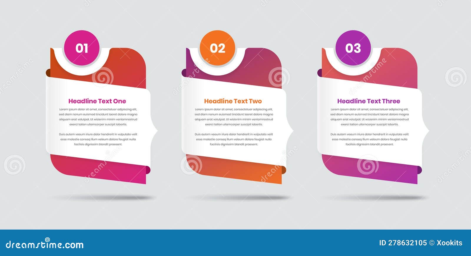 Business Steps Text Presentation Infographic Template Design with ...