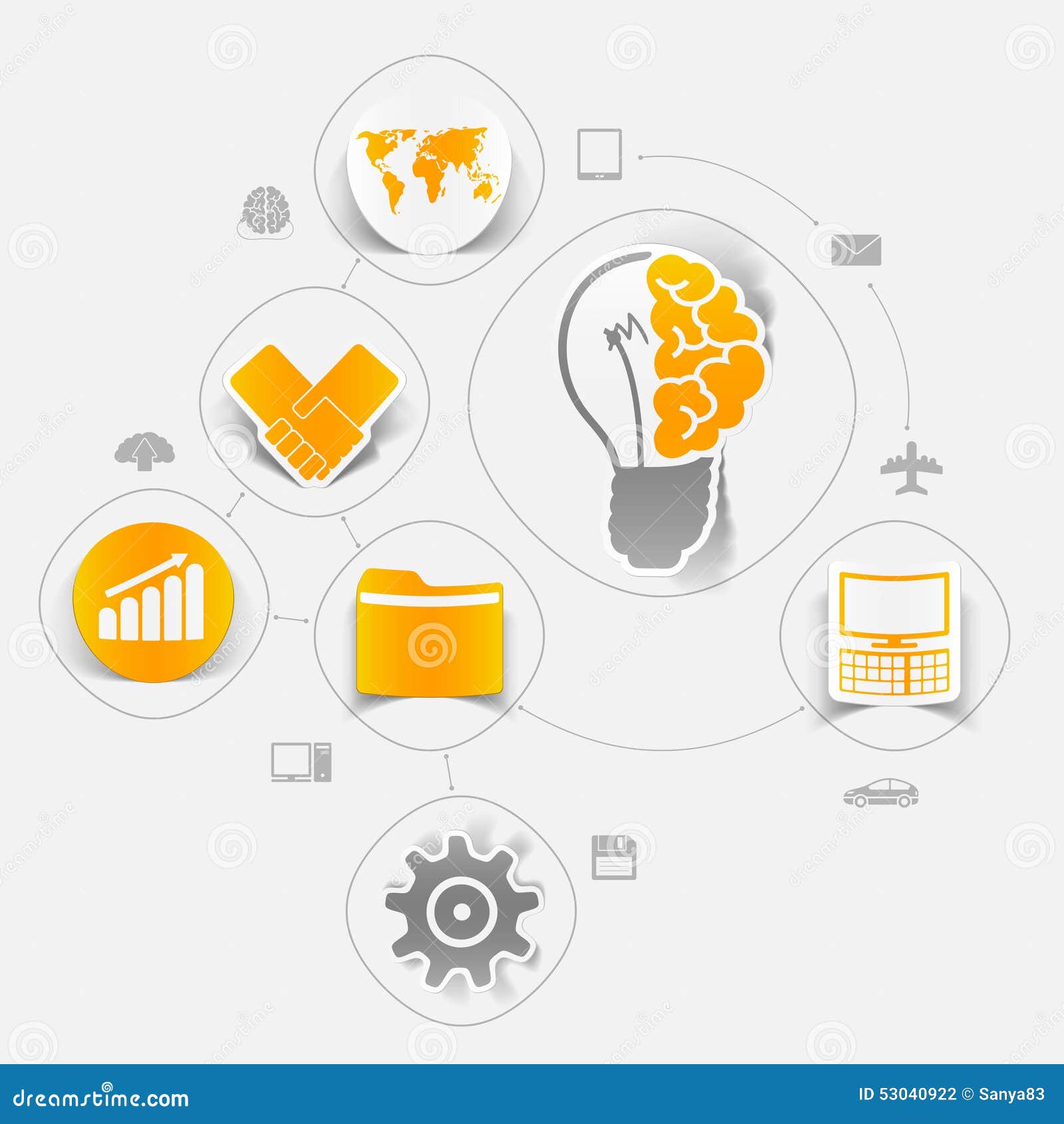 Business Sticker Infographic Stock Vector - Illustration of chart ...