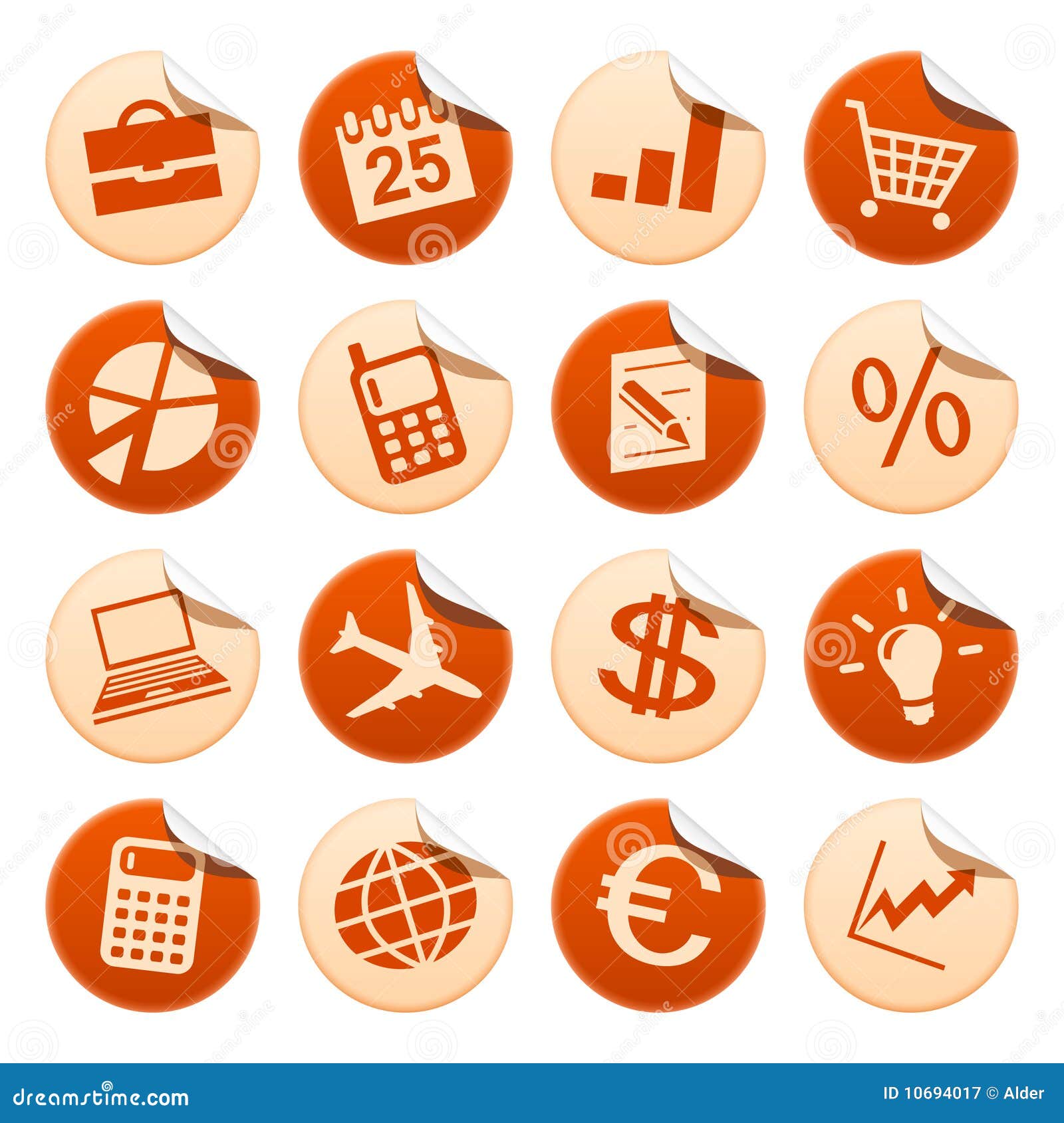 Business stickers stock vector. Illustration of buttons - 10694017