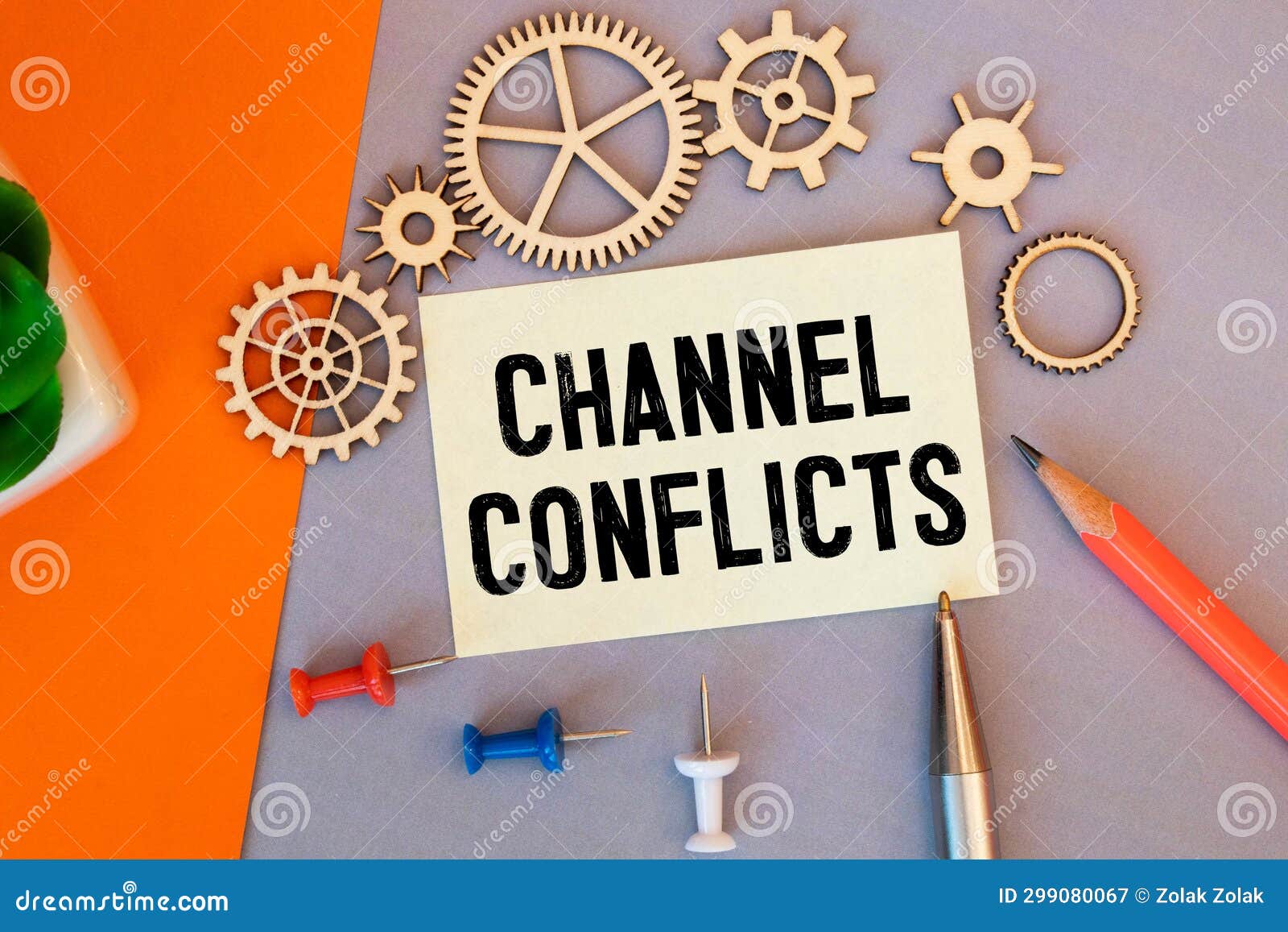 Business Still Life. Channel Conflict. Stock Image - Image of glass ...
