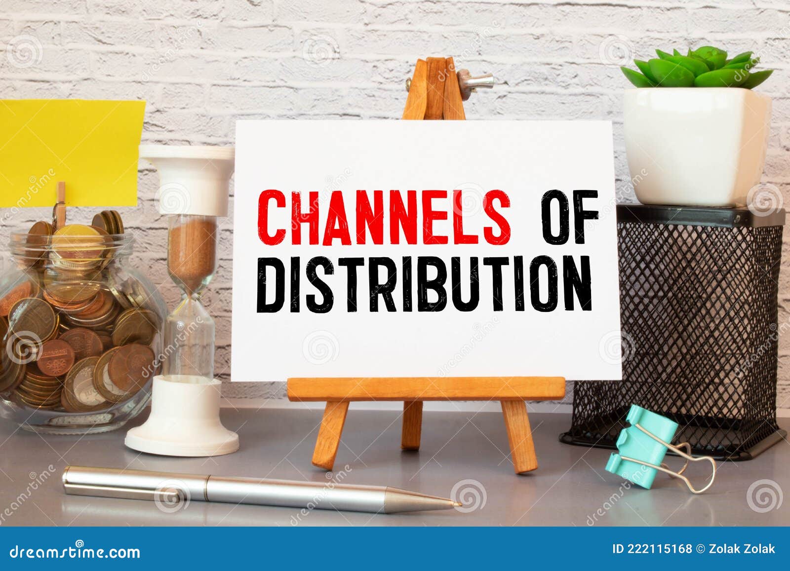 Business Still Life.text Channels of Distribution, Concept Stock Photo ...