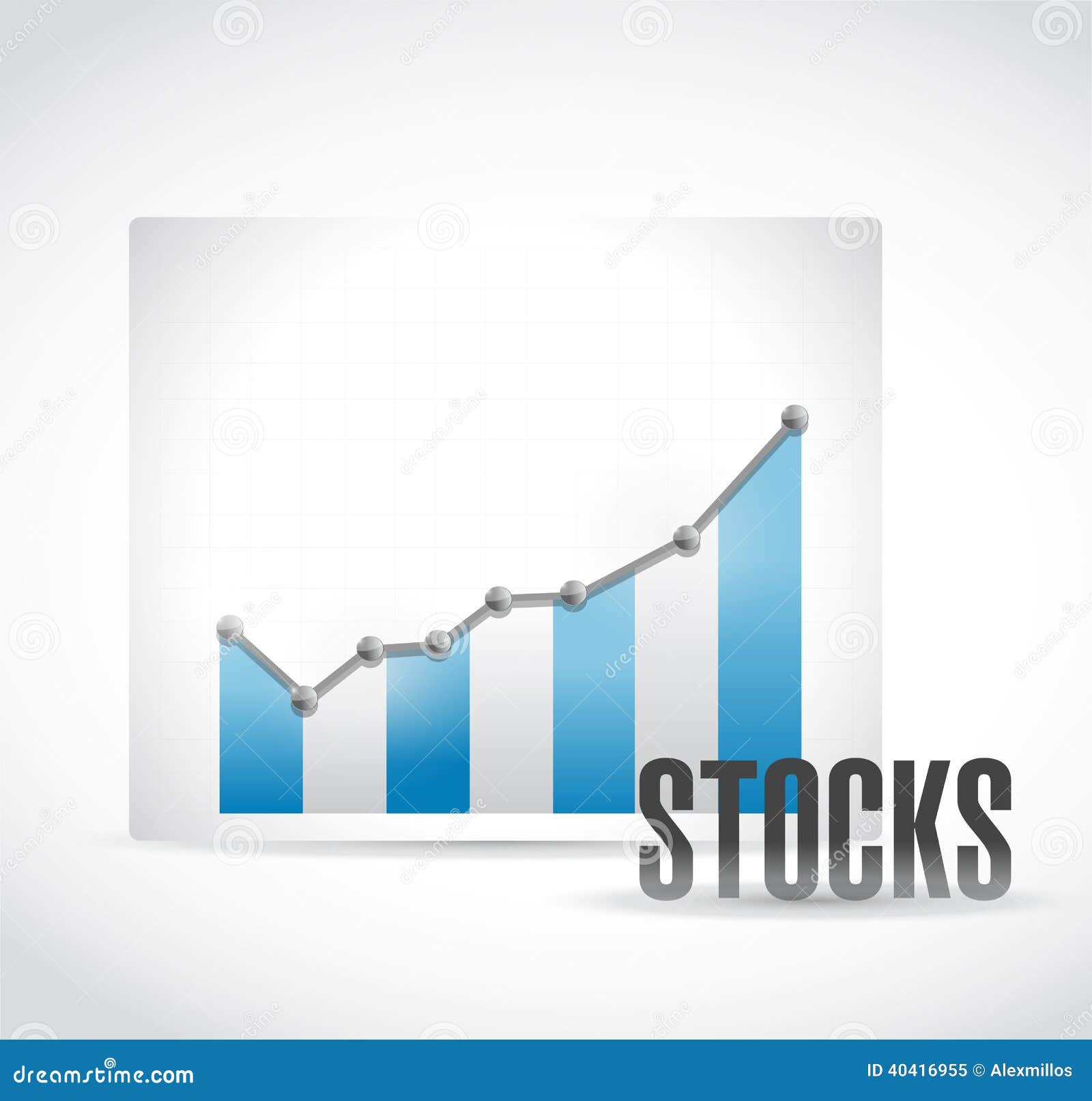 3d Stocks Graph Upper With Color Volume Indicator | CartoonDealer.com ...