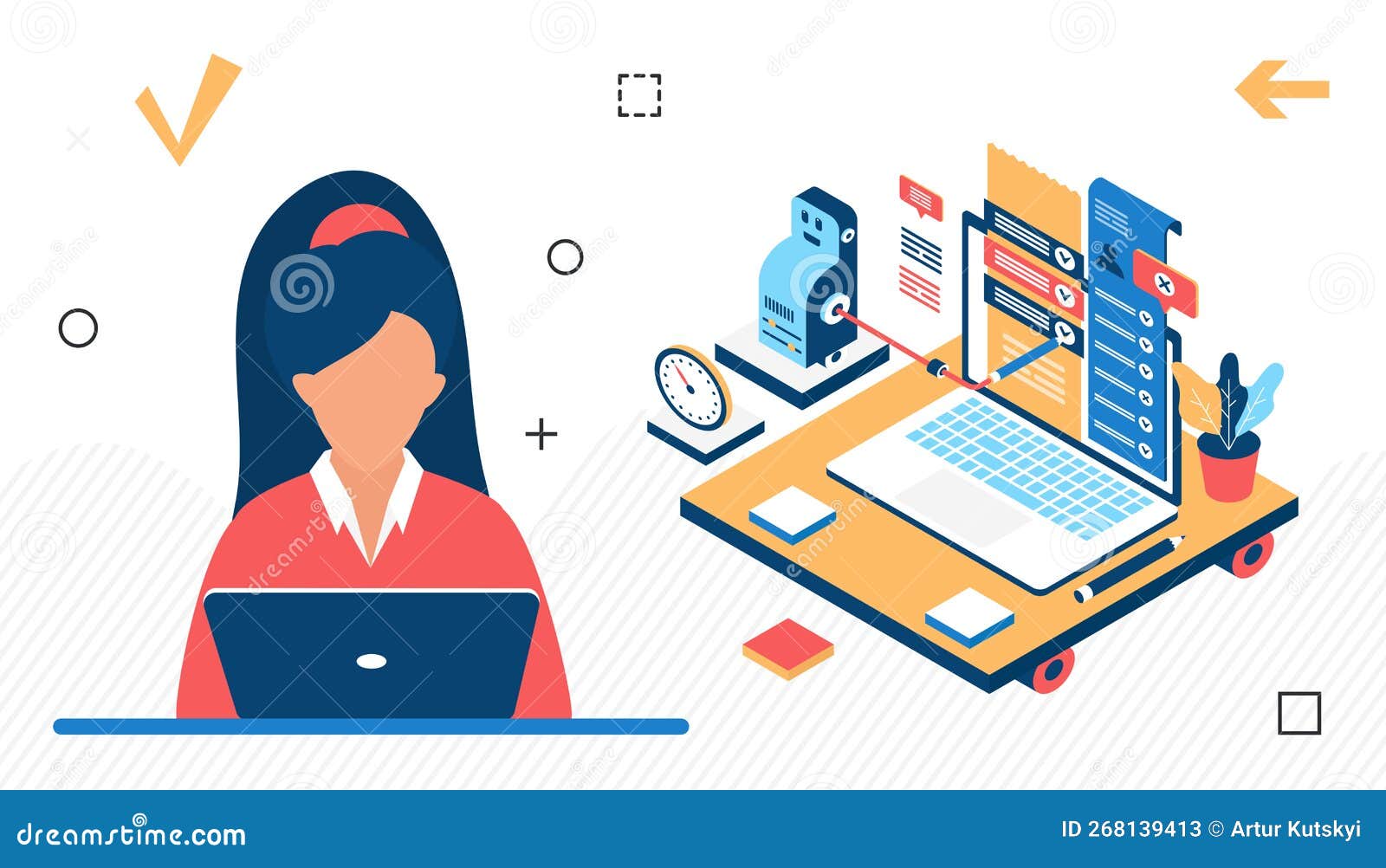 Business Store Managemen System Stock Vector - Illustration of store ...