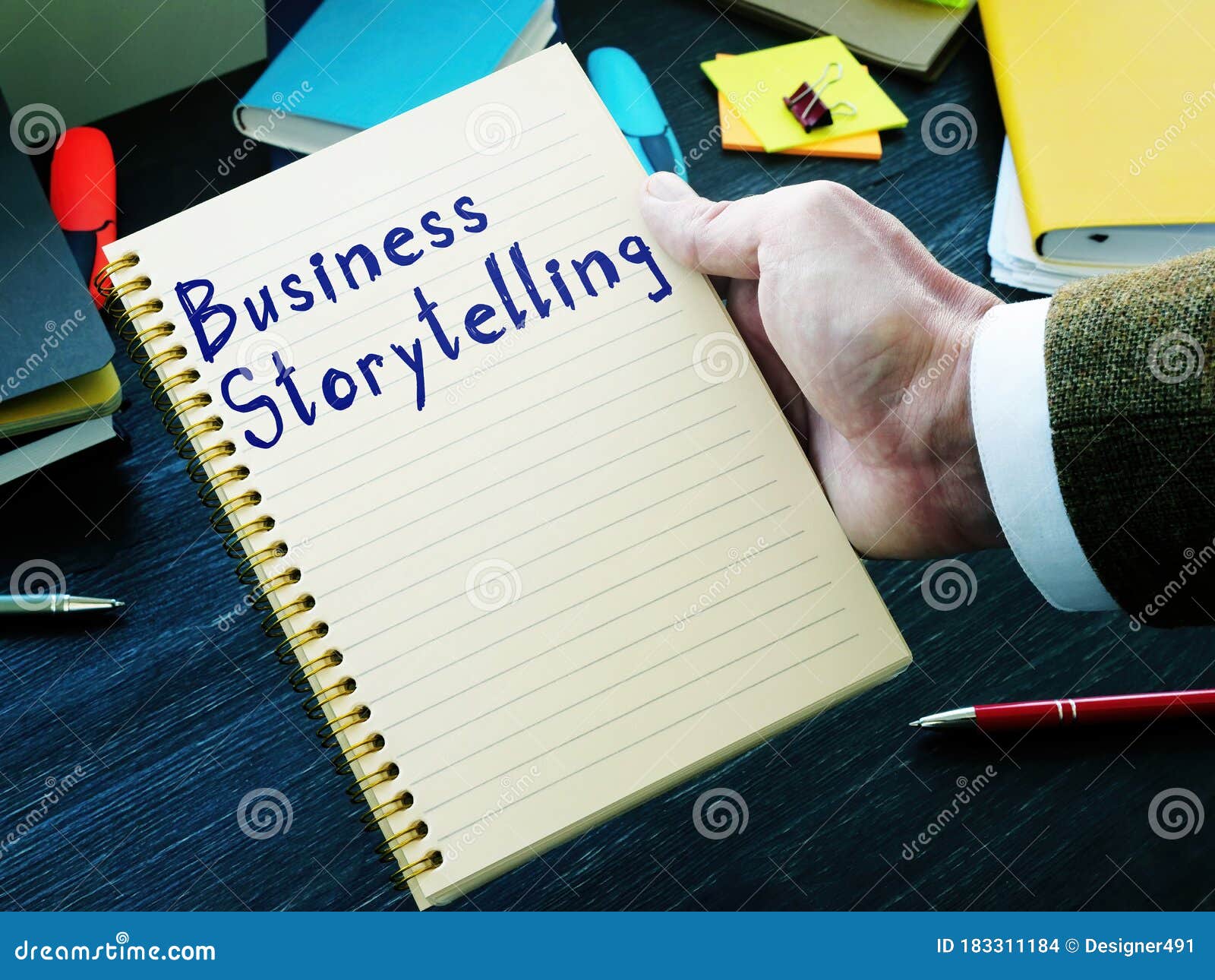 Business Storytelling Handwritten Phrase on the Page Stock Photo ...