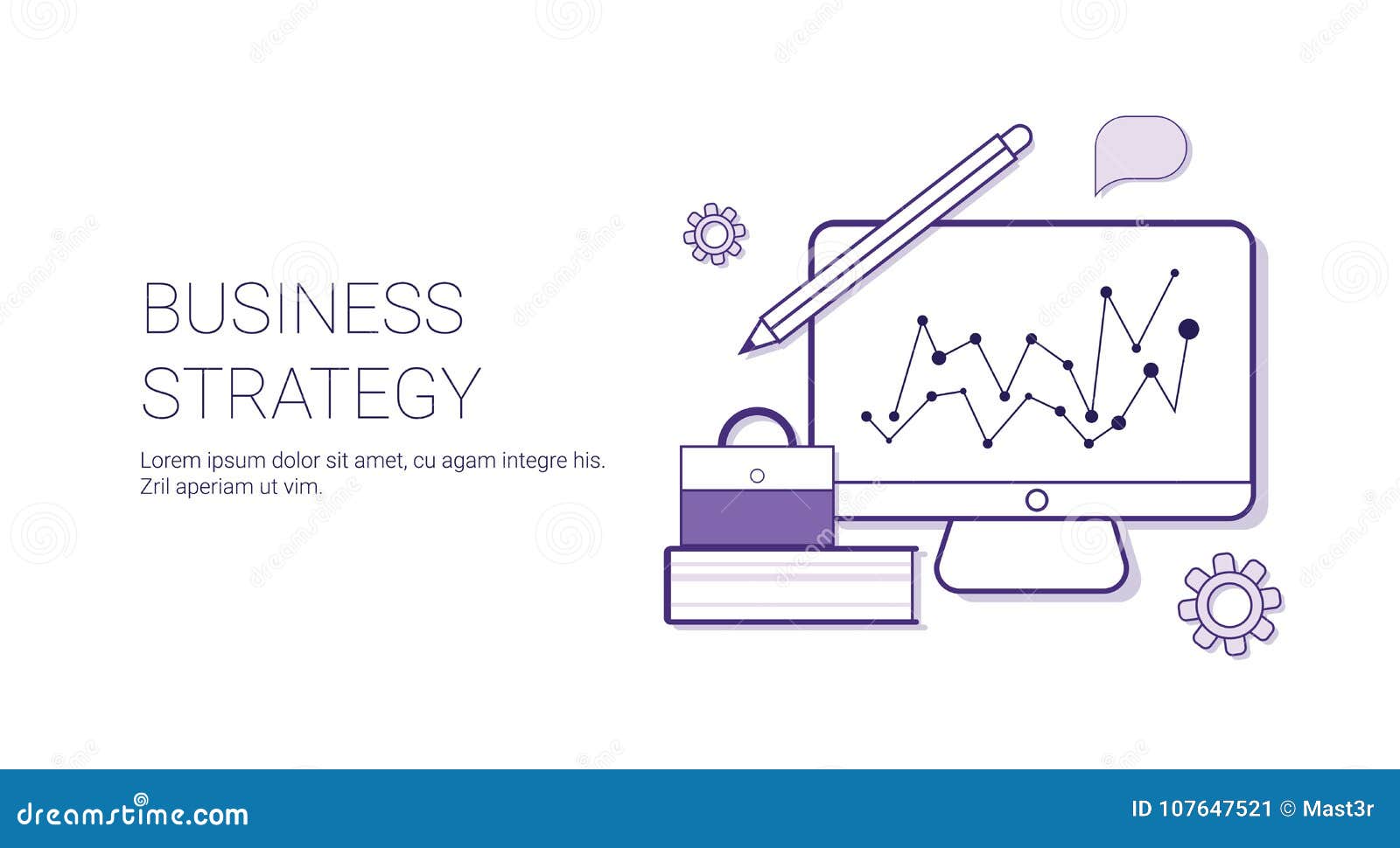 Business Strategy Concept Corporate Planning Web Banner with Copy Space ...