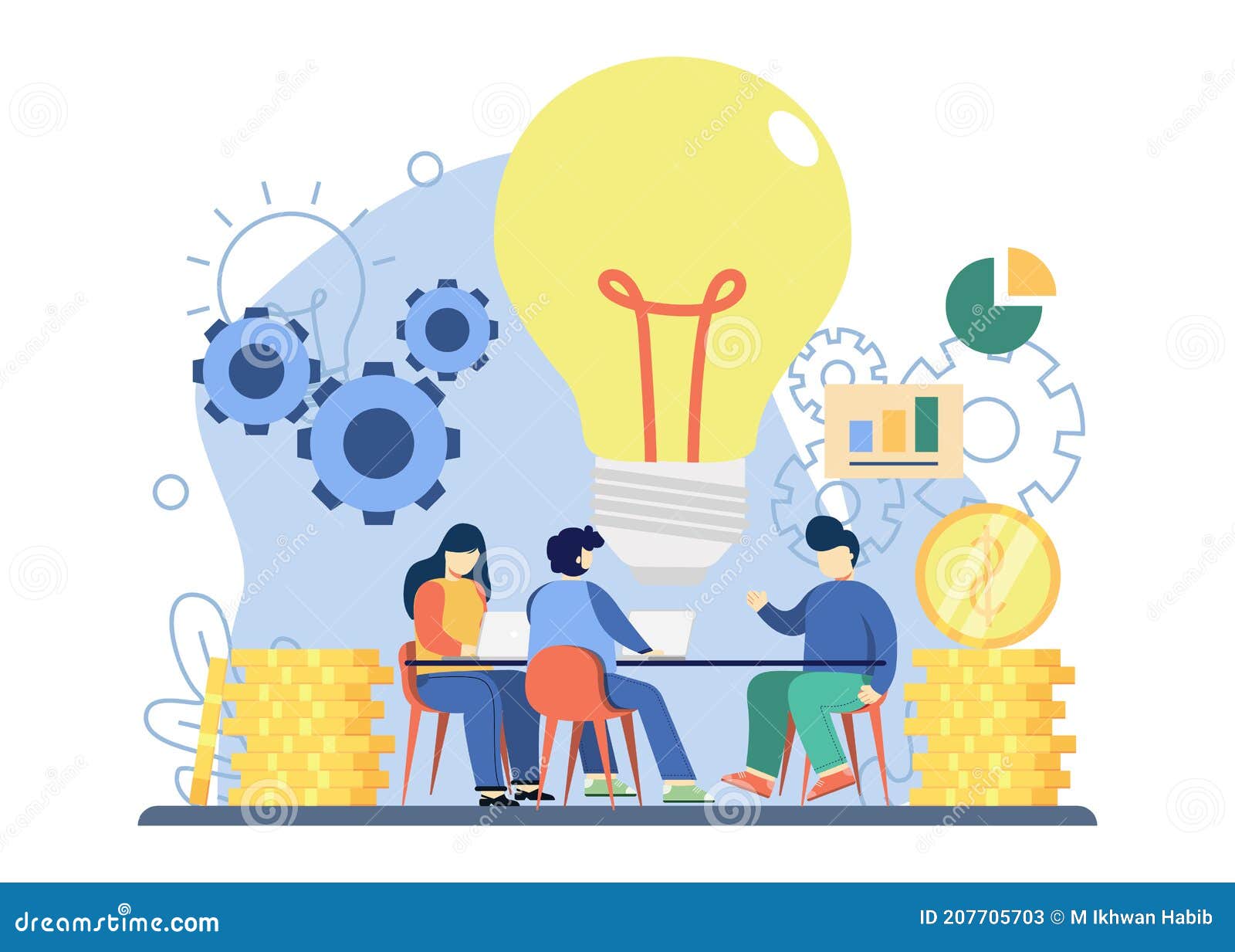 Business Strategy Concept. Creative Discussion for Business Strategy ...