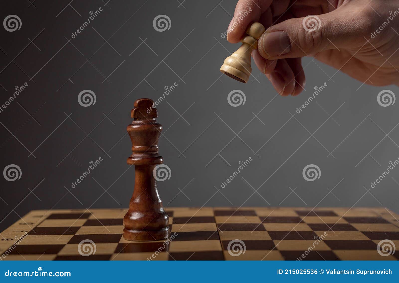 Business Strategy Concept. Pawn Making Final Last Step To Make ...