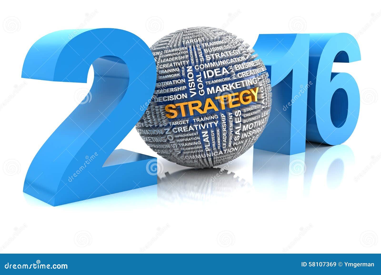 Business Strategy In 2016, 3d Render Stock Illustration - Illustration ...
