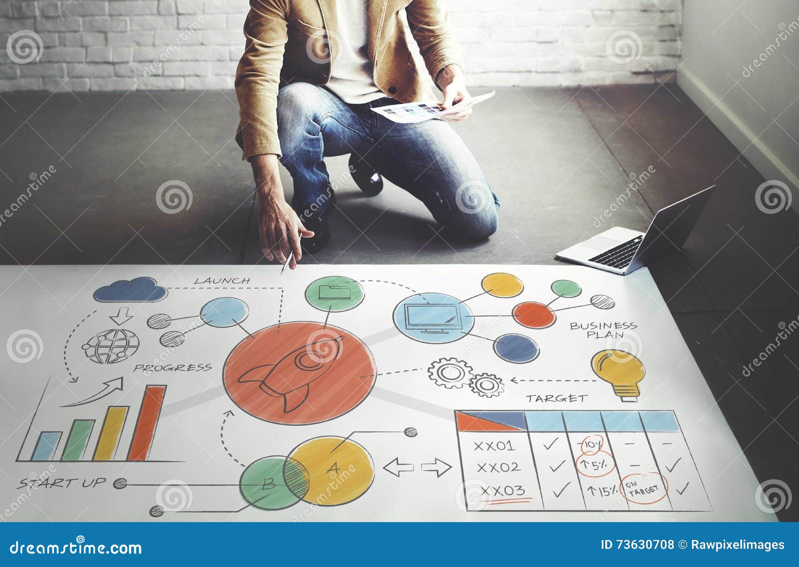Business Strategy Design Plan Drawing Concept Stock Illustration ...